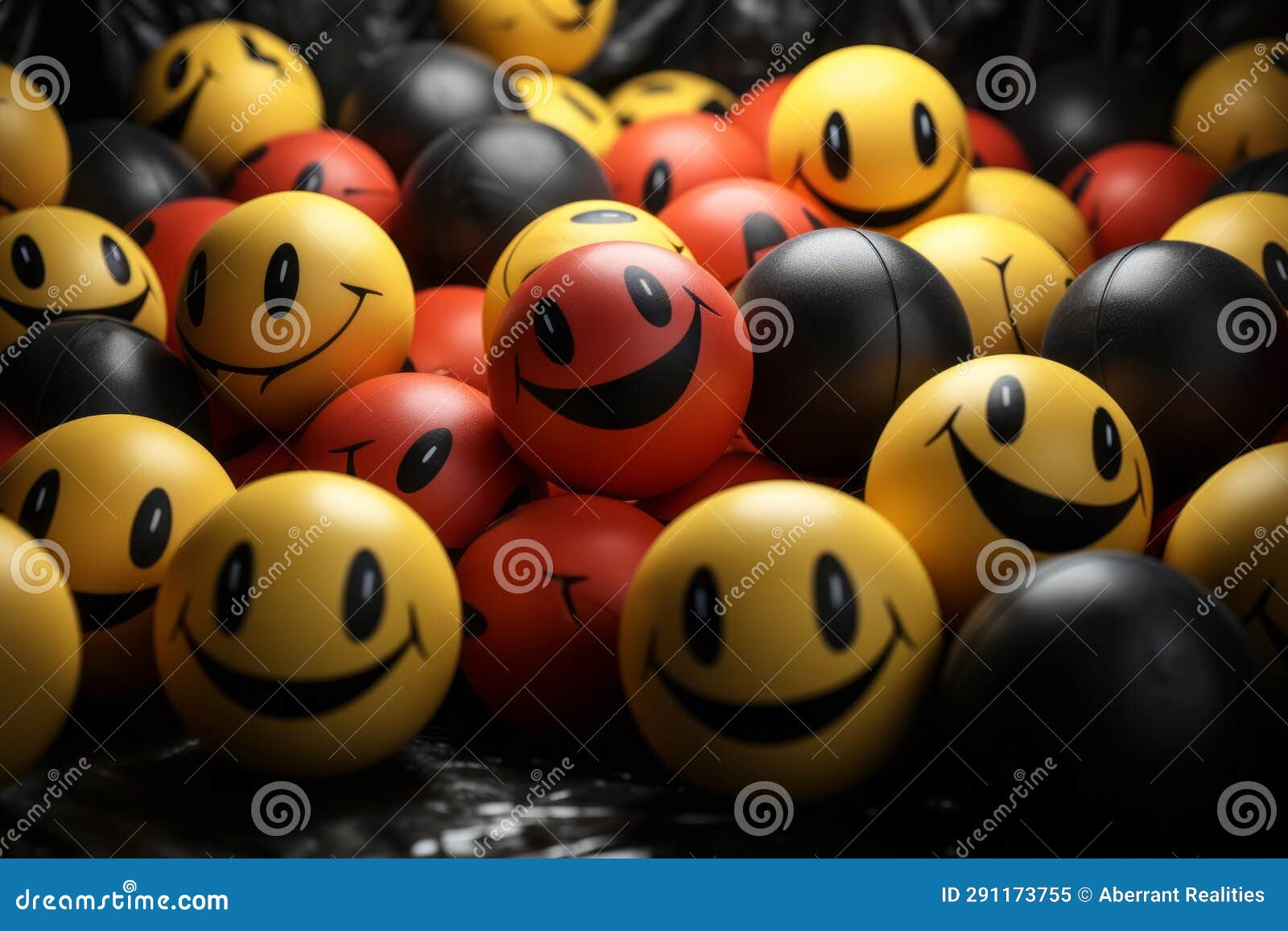 Many Smiley Faces are Arranged in a Pile Stock Illustration ...