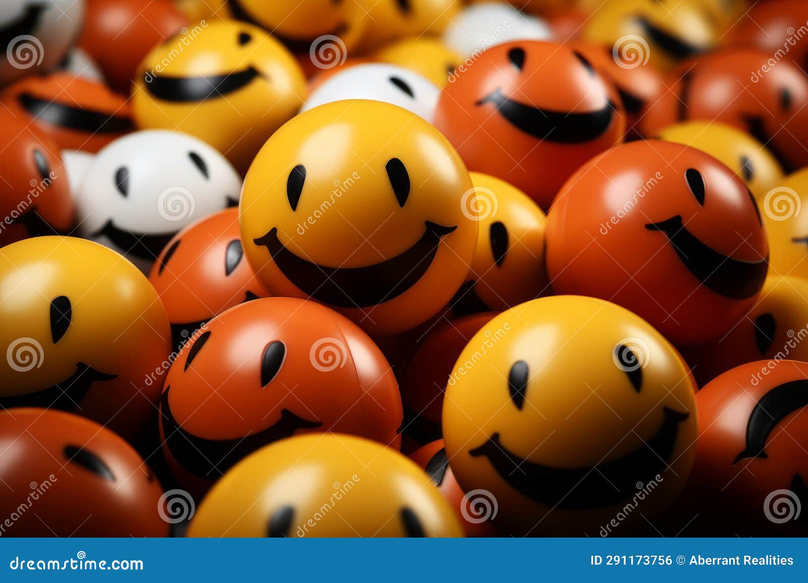 Many Smiley Faces are Arranged in a Pile Stock Illustration ...