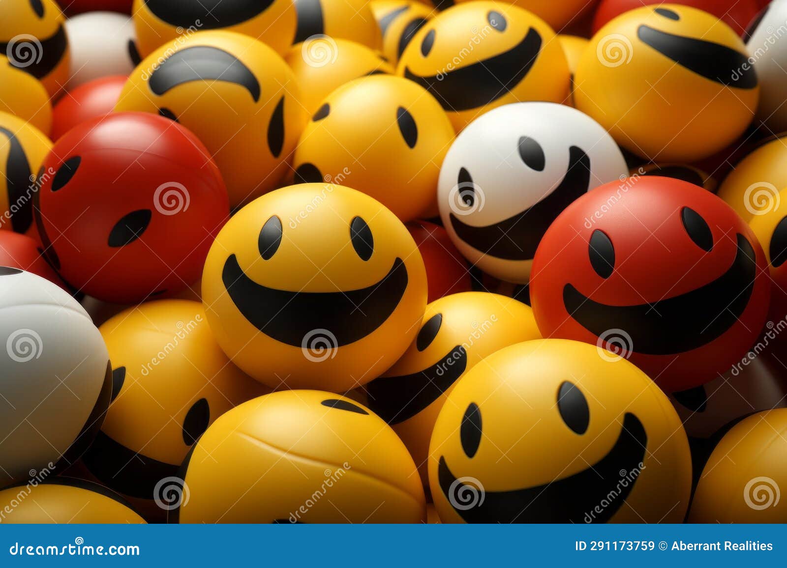 Many Smiley Faces are Arranged in a Pile Stock Illustration ...