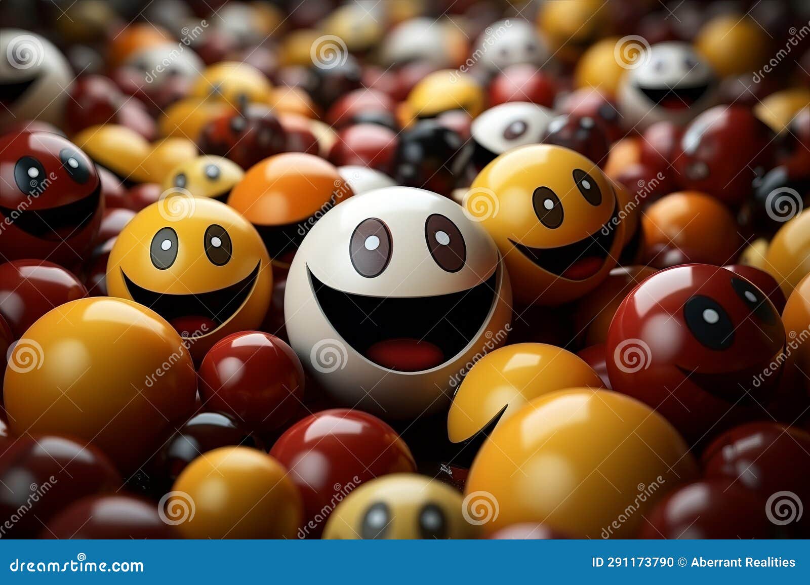 Many Smiley Faces Surround An Orange Smiley Face Royalty-Free Stock ...