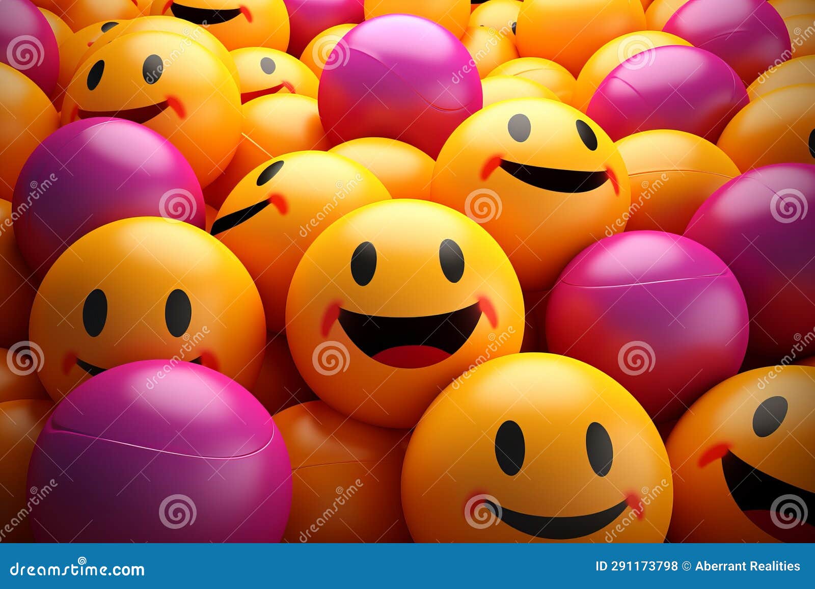 Many Smiley Faces Surround An Orange Smiley Face Royalty-Free Stock ...