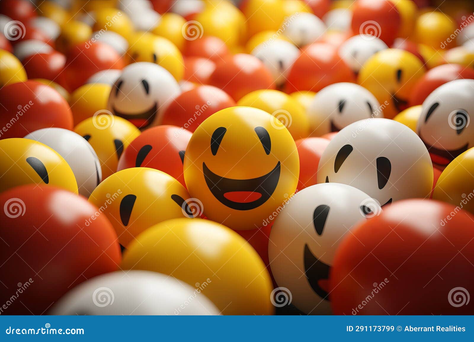 Many Smiley Faces Surround An Orange Smiley Face Royalty-Free Stock ...