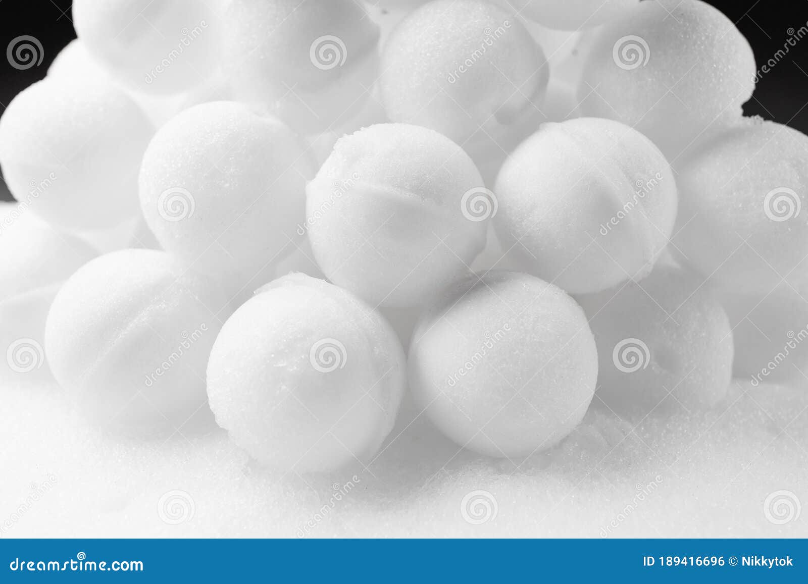 Many Snowballs on White Snow Background Stock Photo - Image of abstract ...