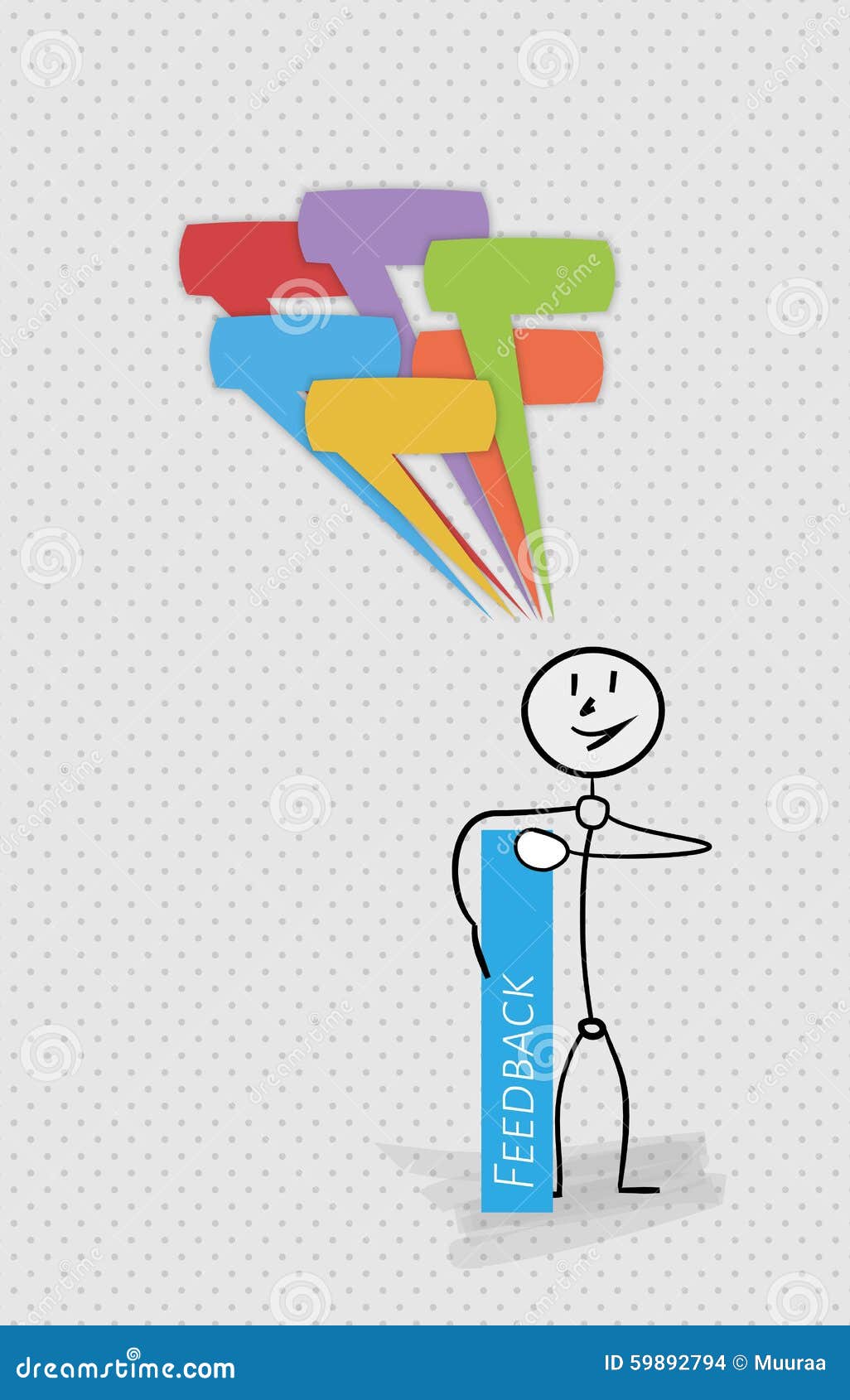 Many Speak Bubbles, Feedback, Person Stock Illustration - Illustration ...