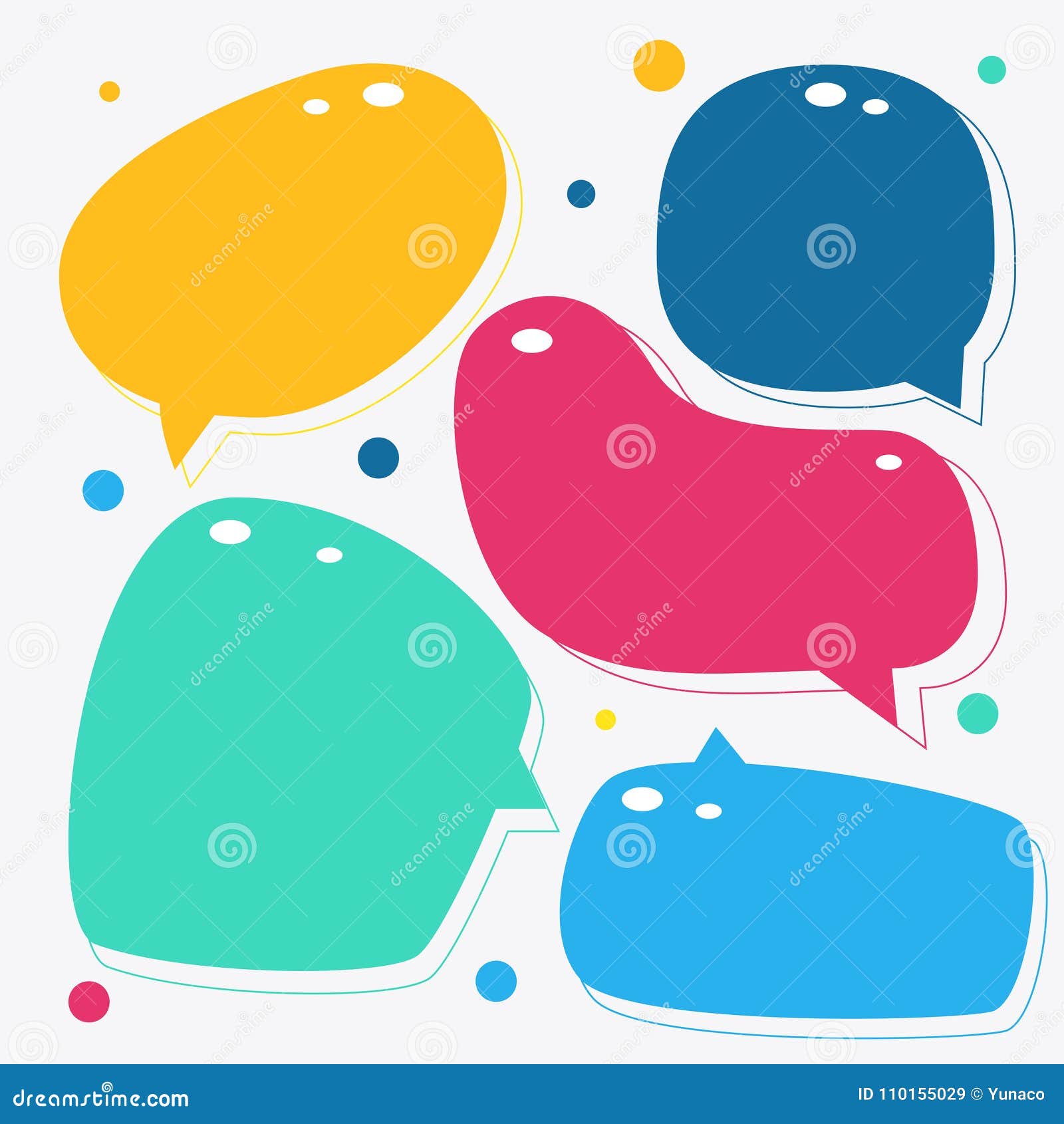 Colorful Speech Bubbles Vector Illustration Stock Vector - Illustration ...
