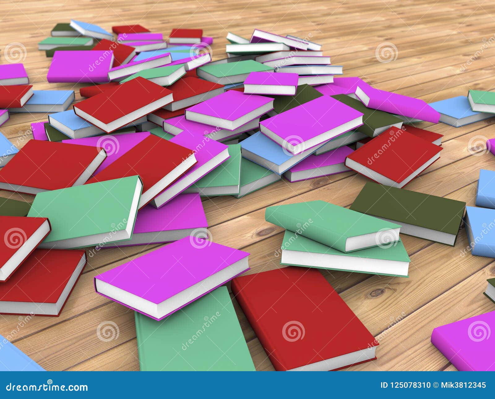 Many stacked books falling stock illustration. Illustration of textbook ...