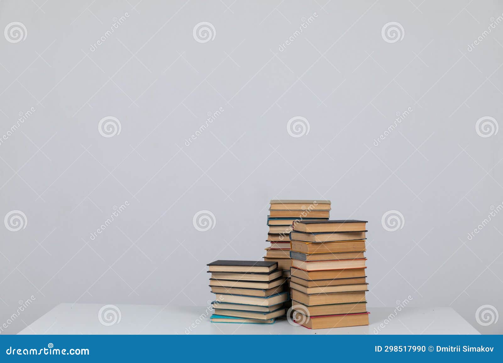 Many Stacks of Educational Books To Study in the University Library on ...