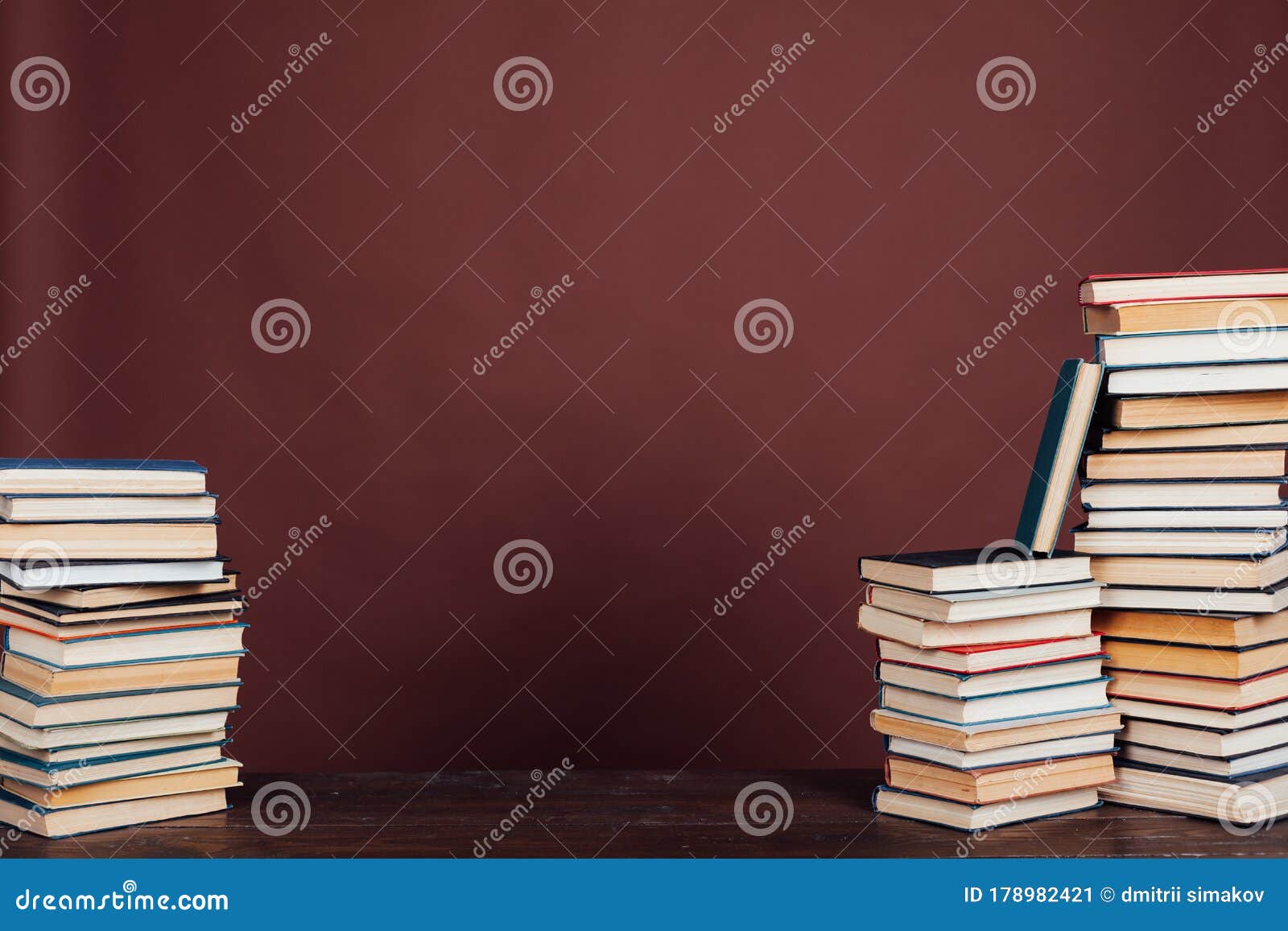 Many Stacks of Educational Books To Study in the University Library on ...