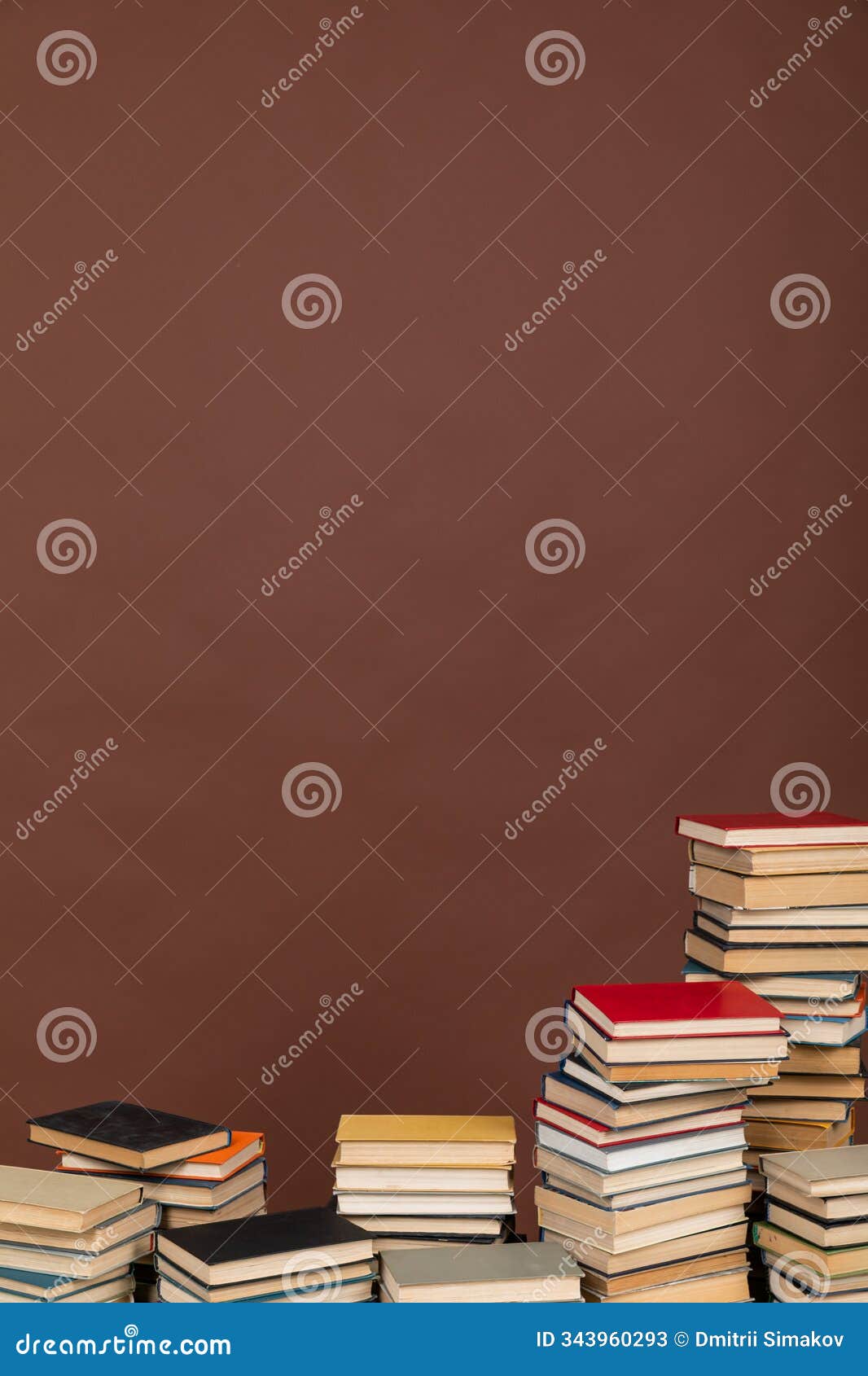 Many Stacks of Educational Books To Study in the University Library on ...