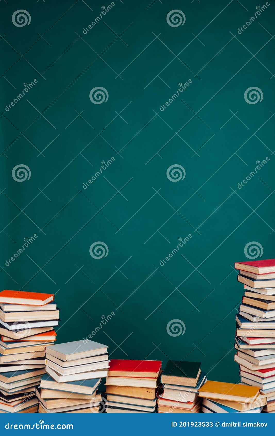 Many Stacks of Educational Books To Study in the University Library As ...