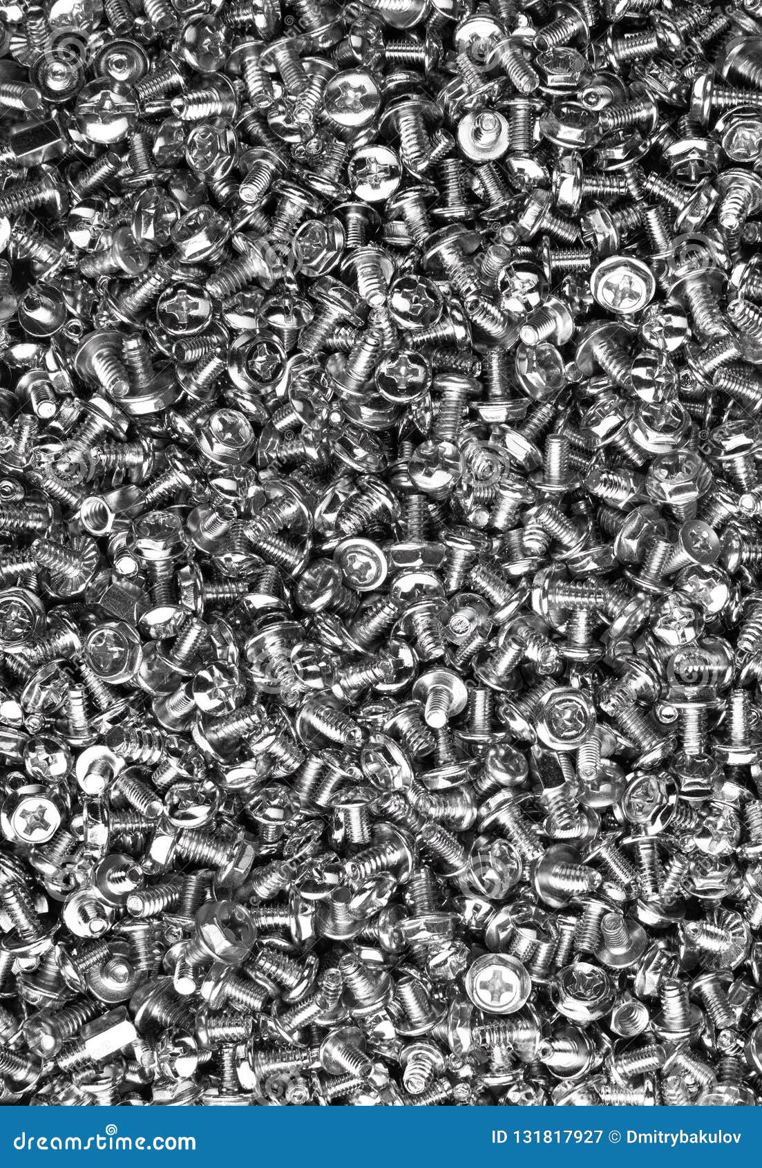 Many Steel Computer Screws. the Background of the Fastener Stock Image ...