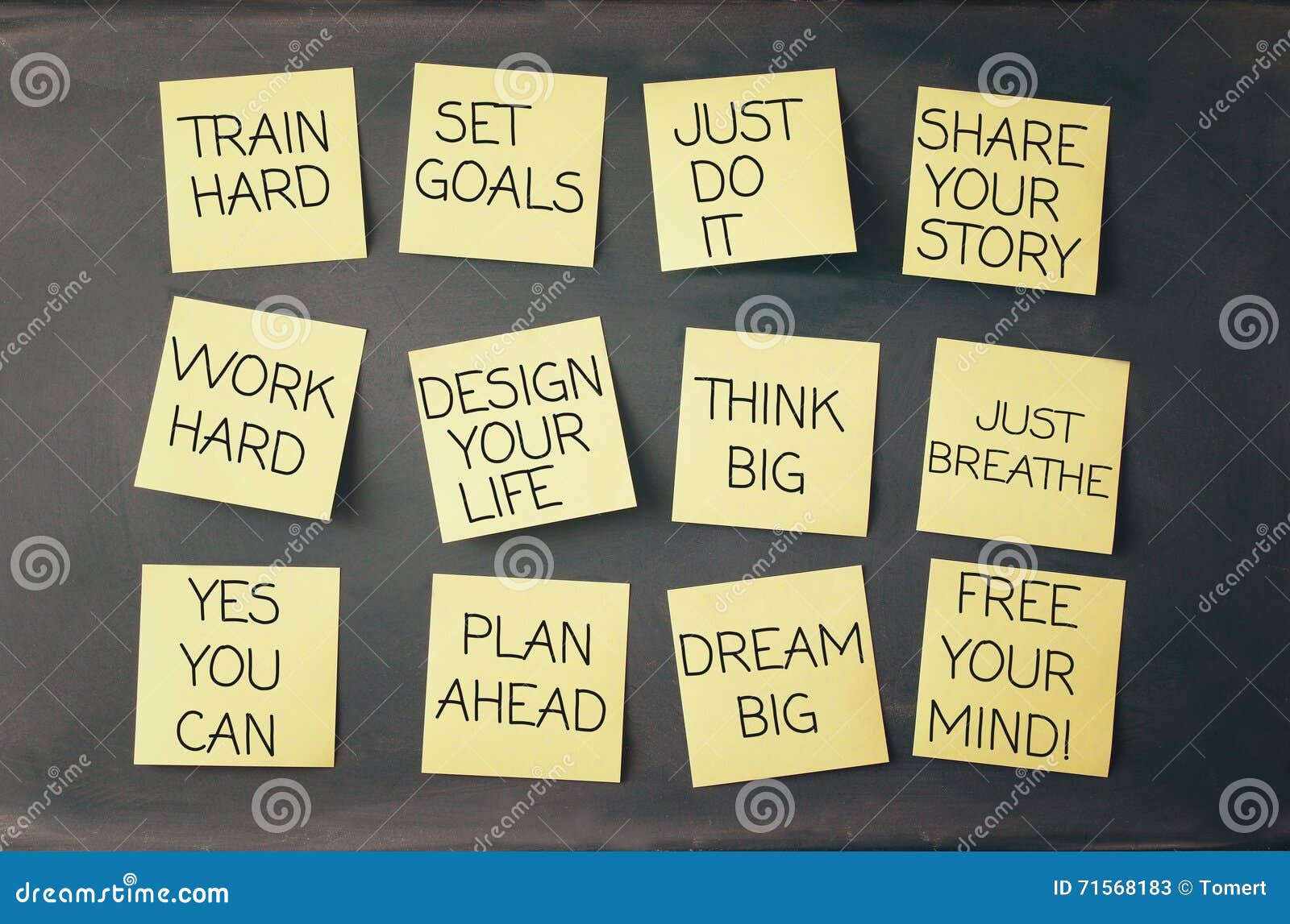 Many Sticky Notes With The Names Of The Loved Ones On A Wall, Project ...