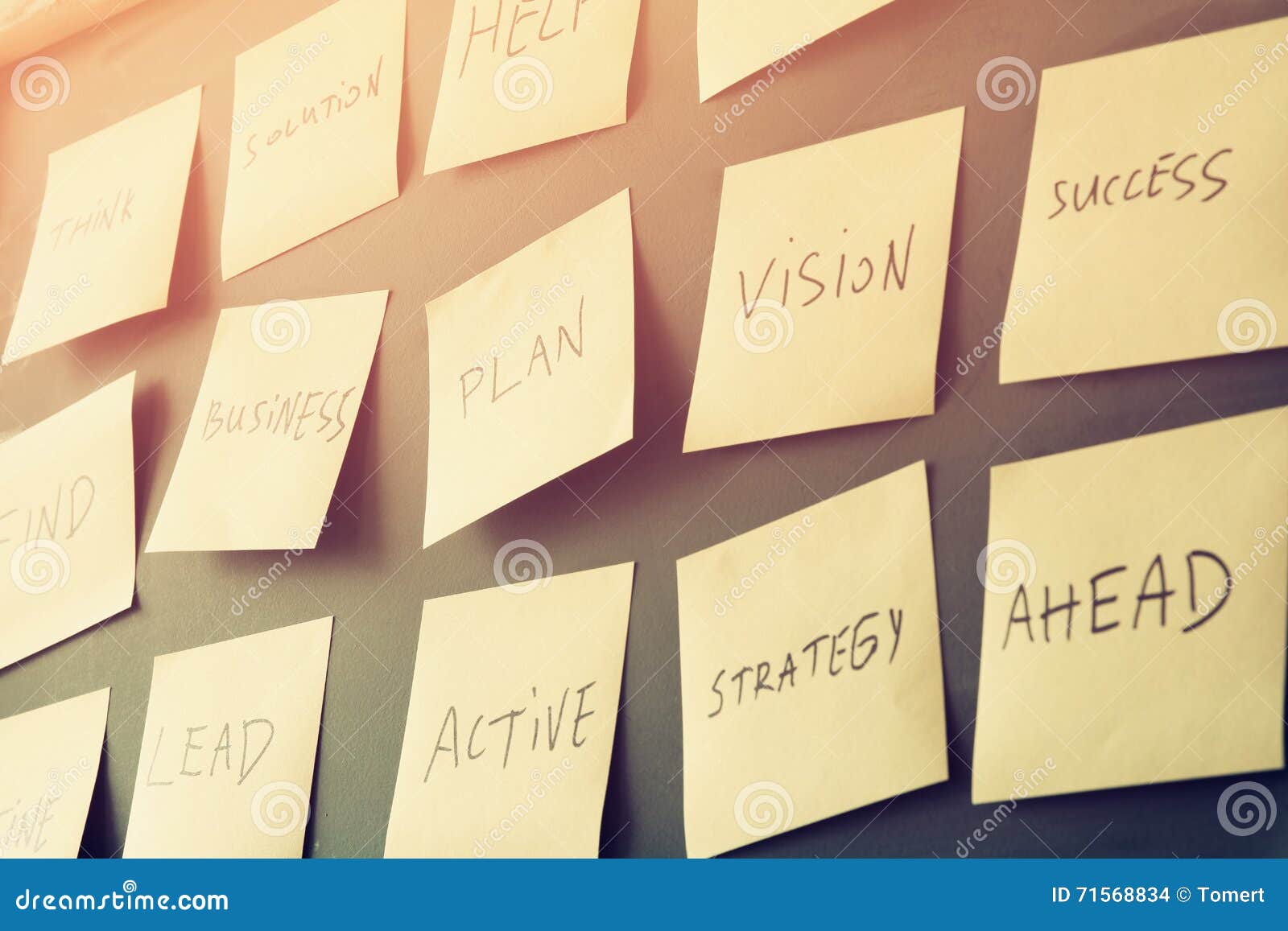 Many Sticky Notes With The Names Of The Loved Ones On A Wall, Project ...