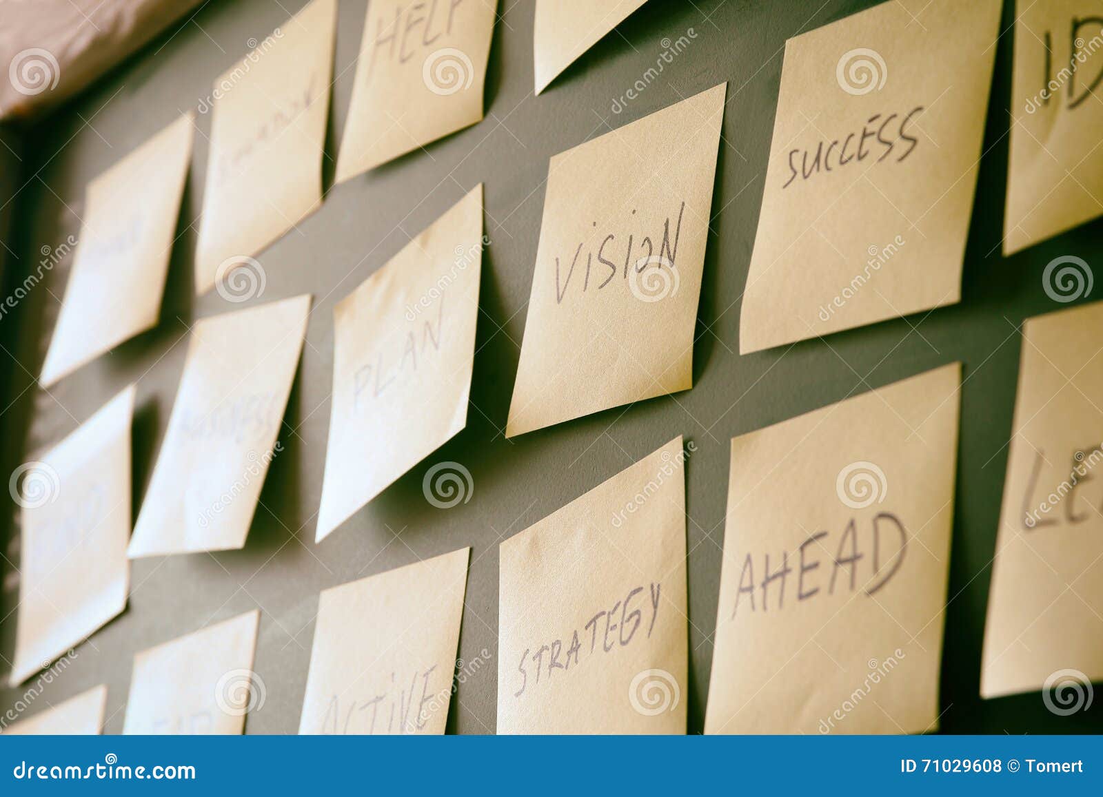 Many Sticky Notes With The Names Of The Loved Ones On A Wall, Project ...