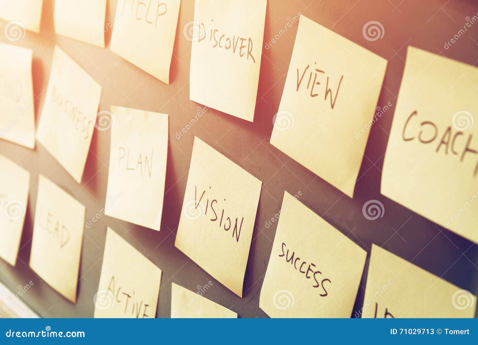 Many Sticky Notes With The Names Of The Loved Ones On A Wall, Project ...