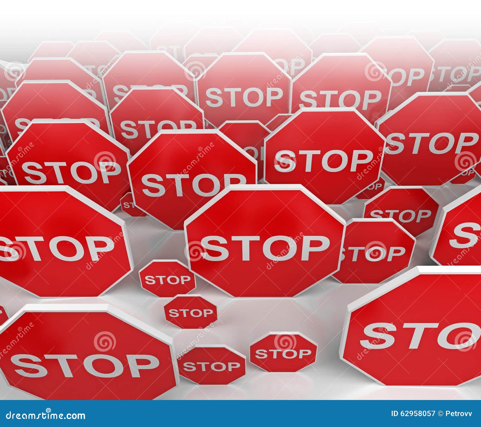 Many stop signs stock illustration. Illustration of size - 62958057