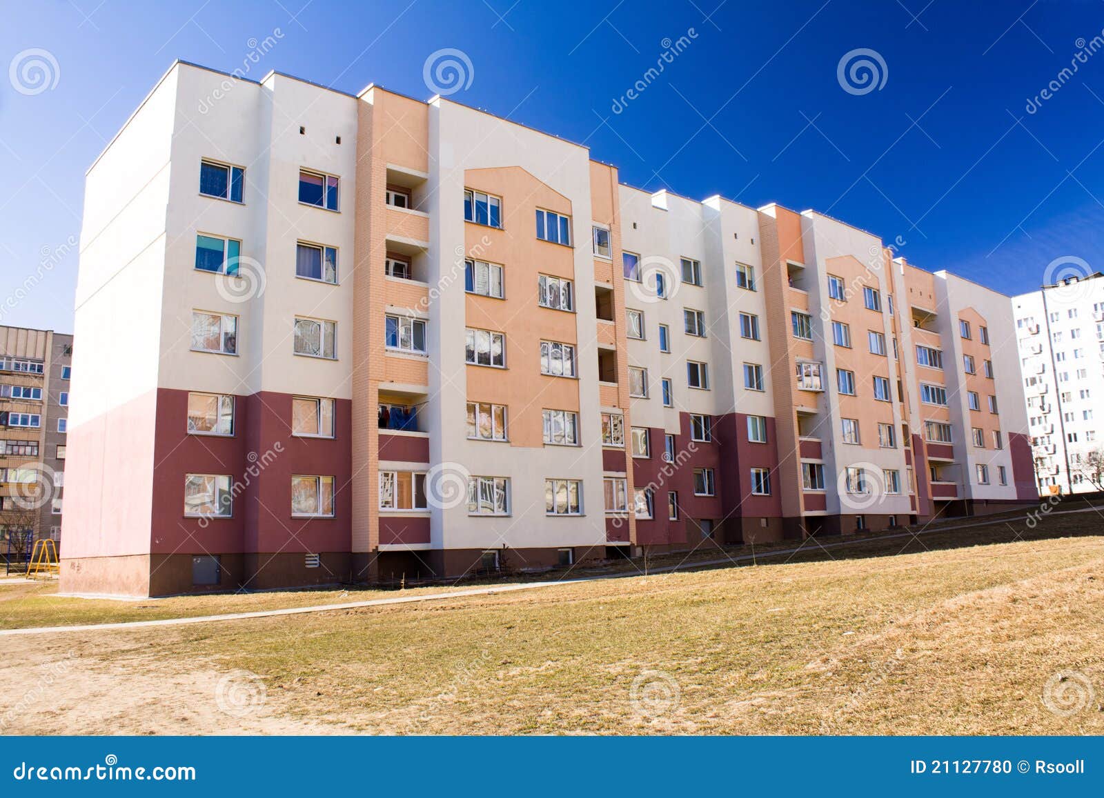 Many-storeyed Apartment House Stock Photo - Image of exterior, blue ...