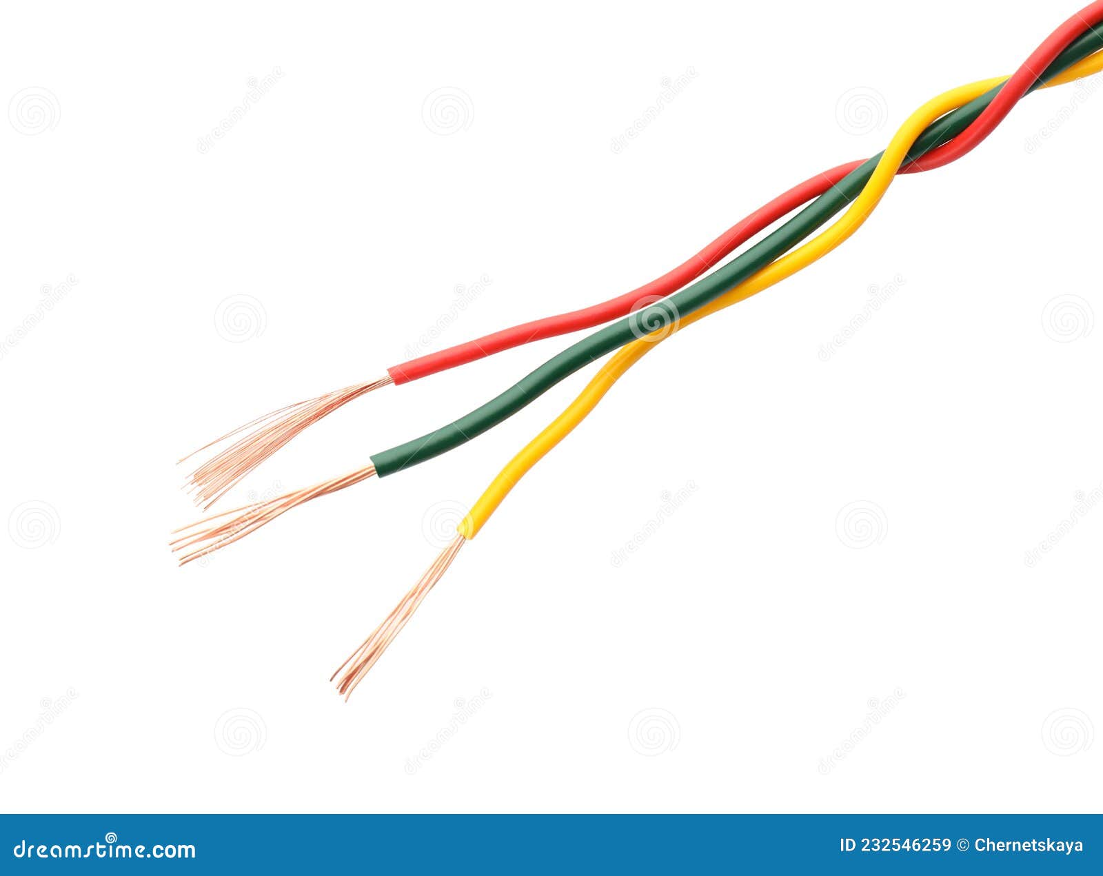 Many Stripped Electrical Wires on White Background Stock Image - Image ...