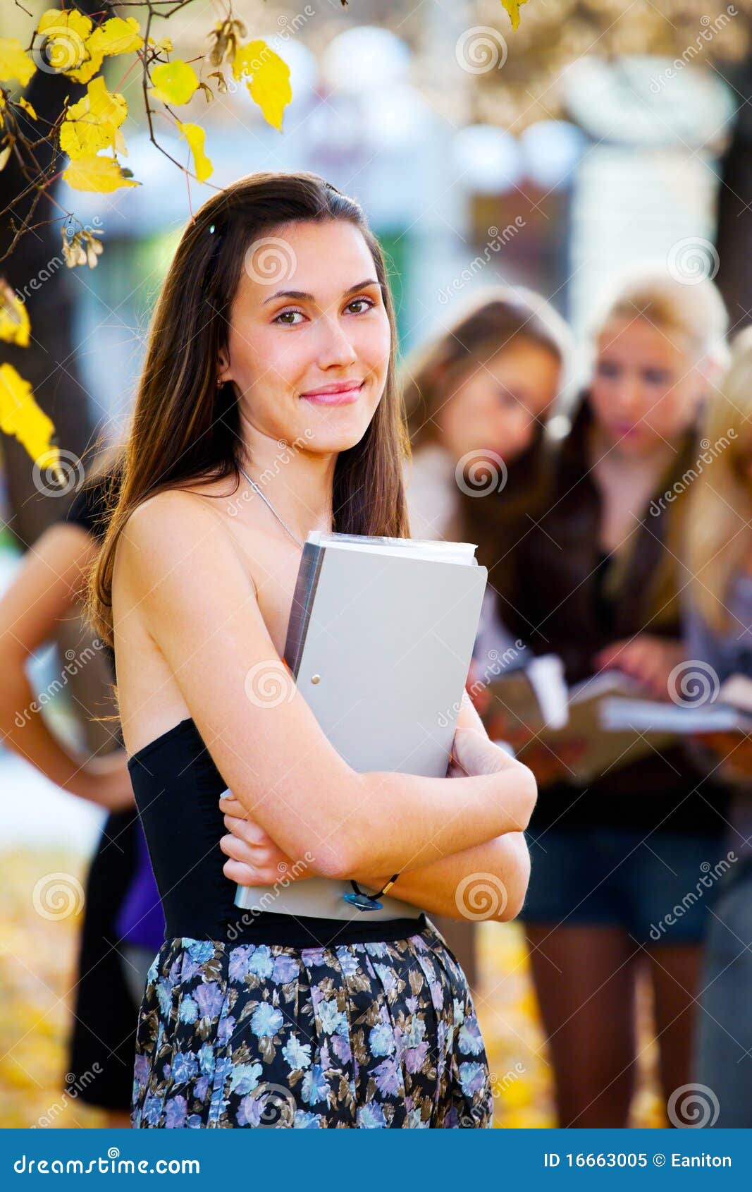 Many Students in the Autumn Park Stock Image - Image of crowd, happy ...