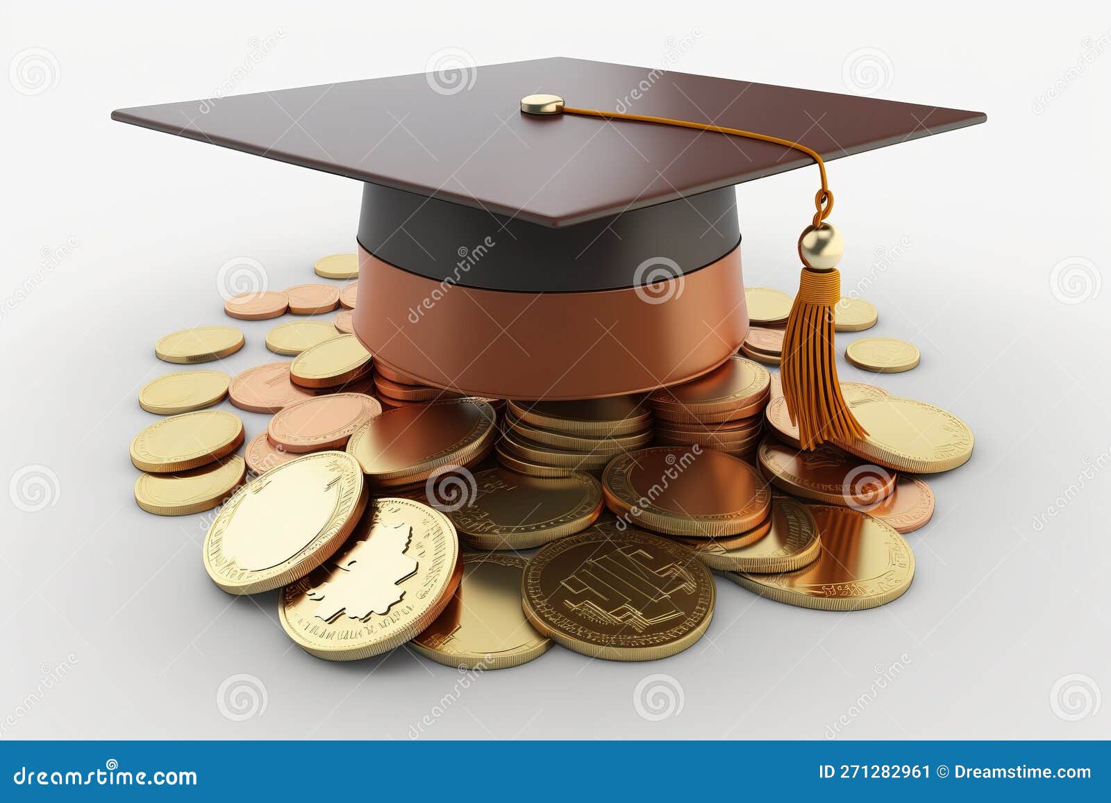 Many studies and coins stock illustration. Illustration of concepts ...