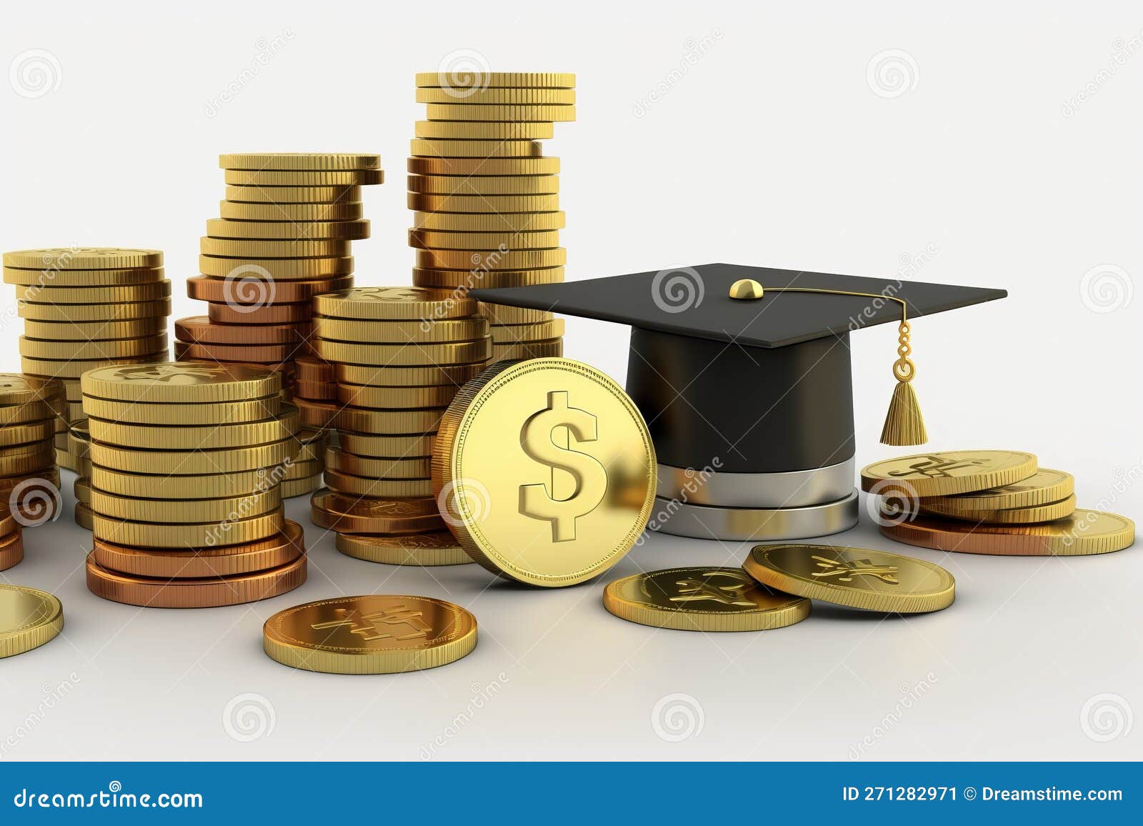 Many studies and coins stock illustration. Illustration of planning ...