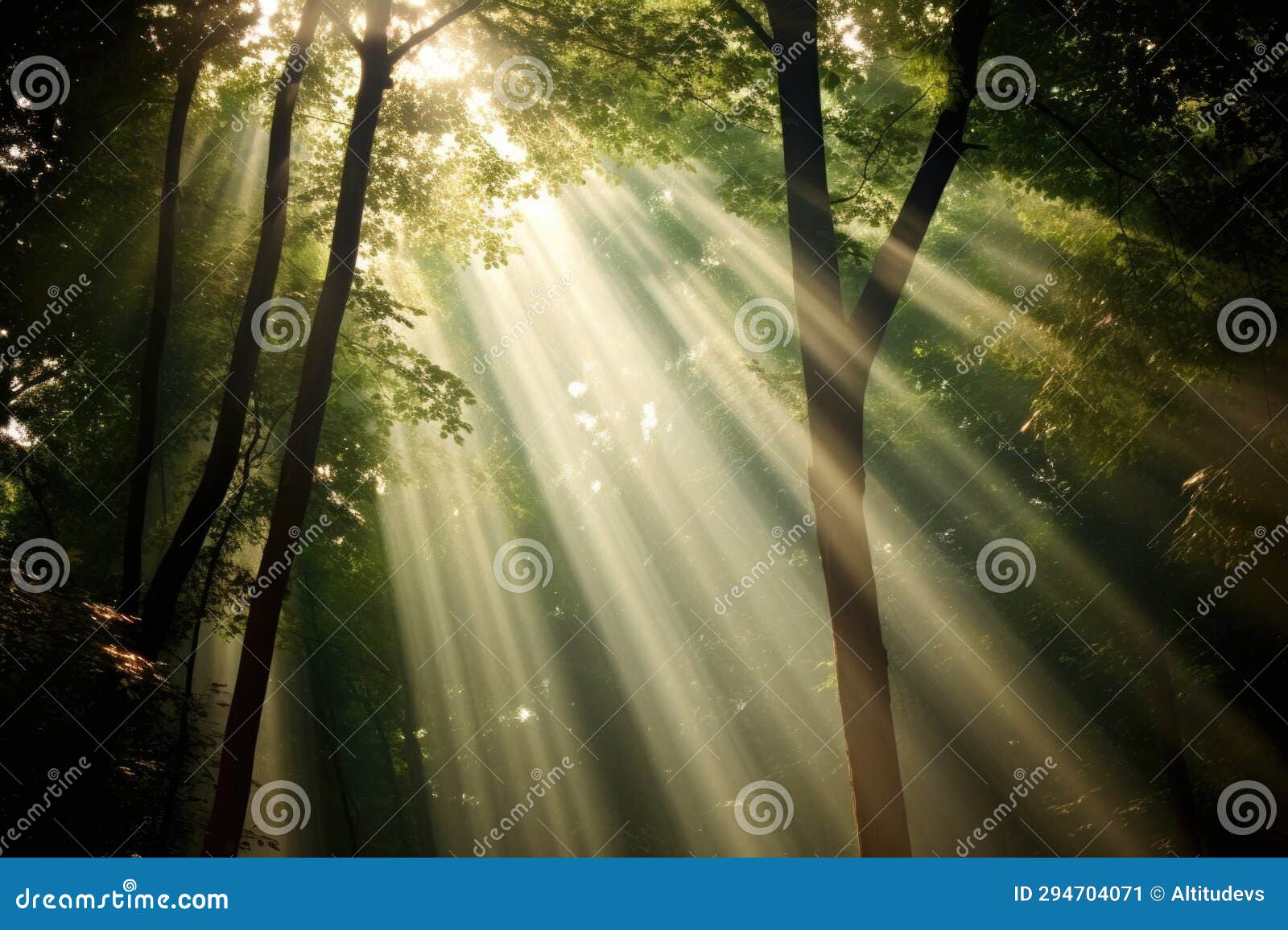 Many Sunbeams Casting Light on One Spot Stock Image - Image of sunburst ...