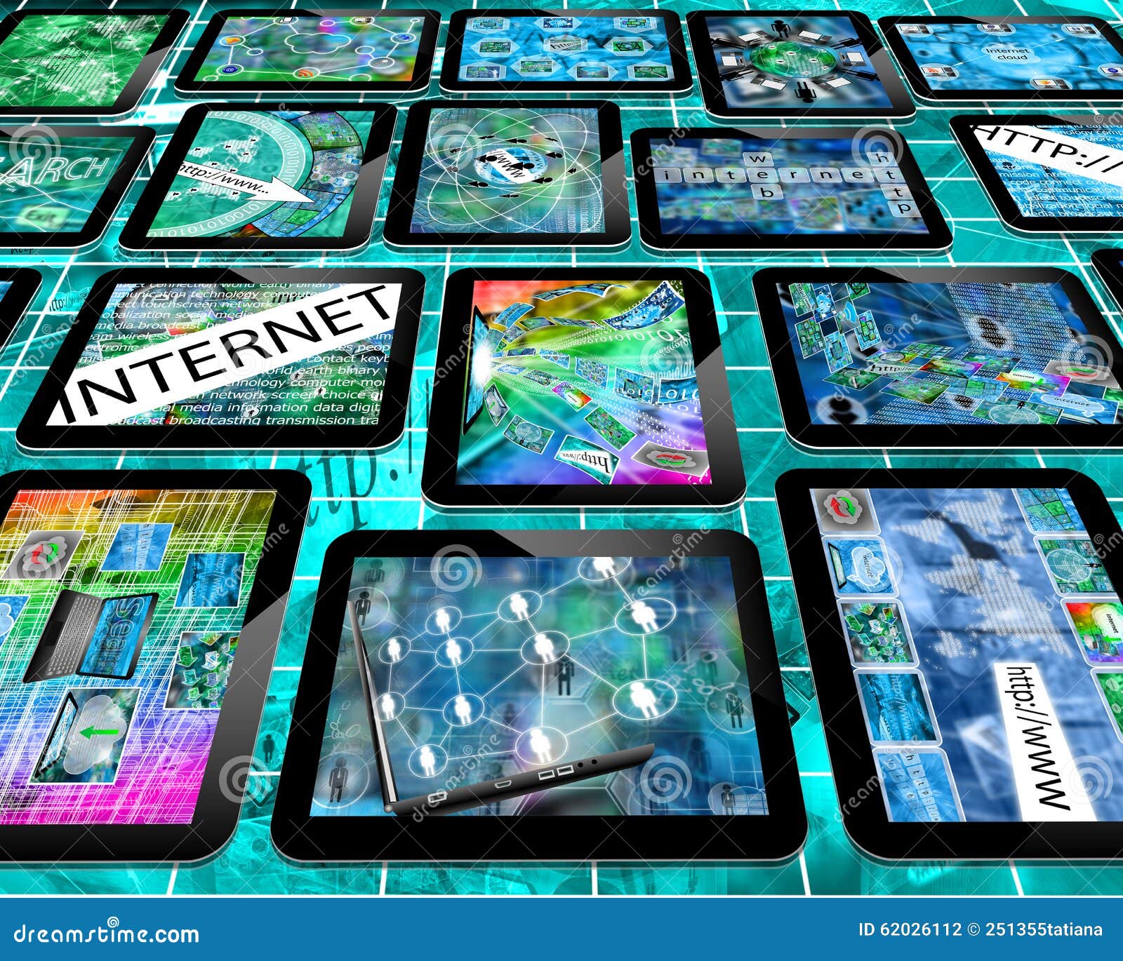 Many tablets stock illustration. Illustration of design - 62026112