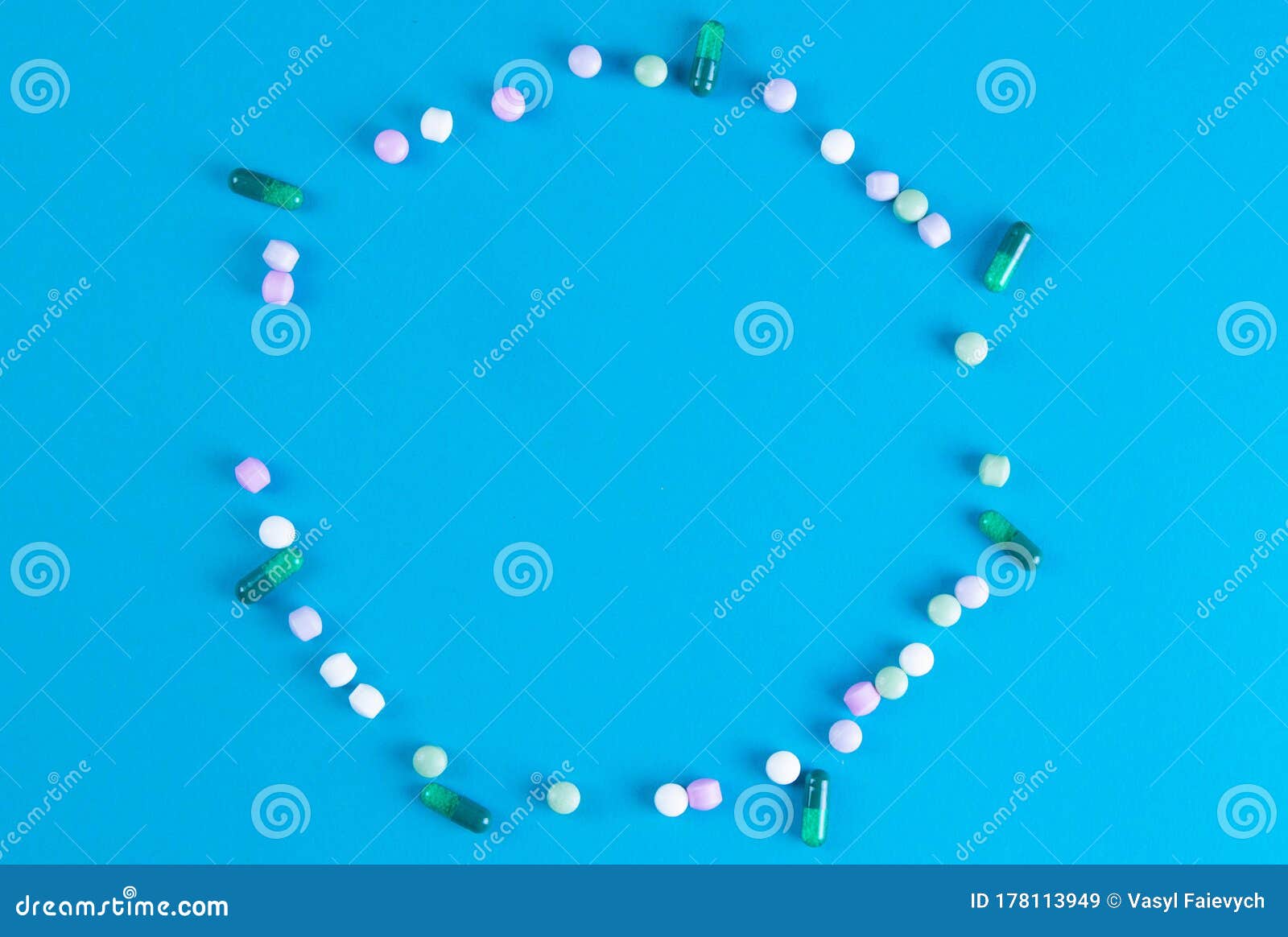 Many Tablets are Lined in the Form of a Circle. Place for the ...