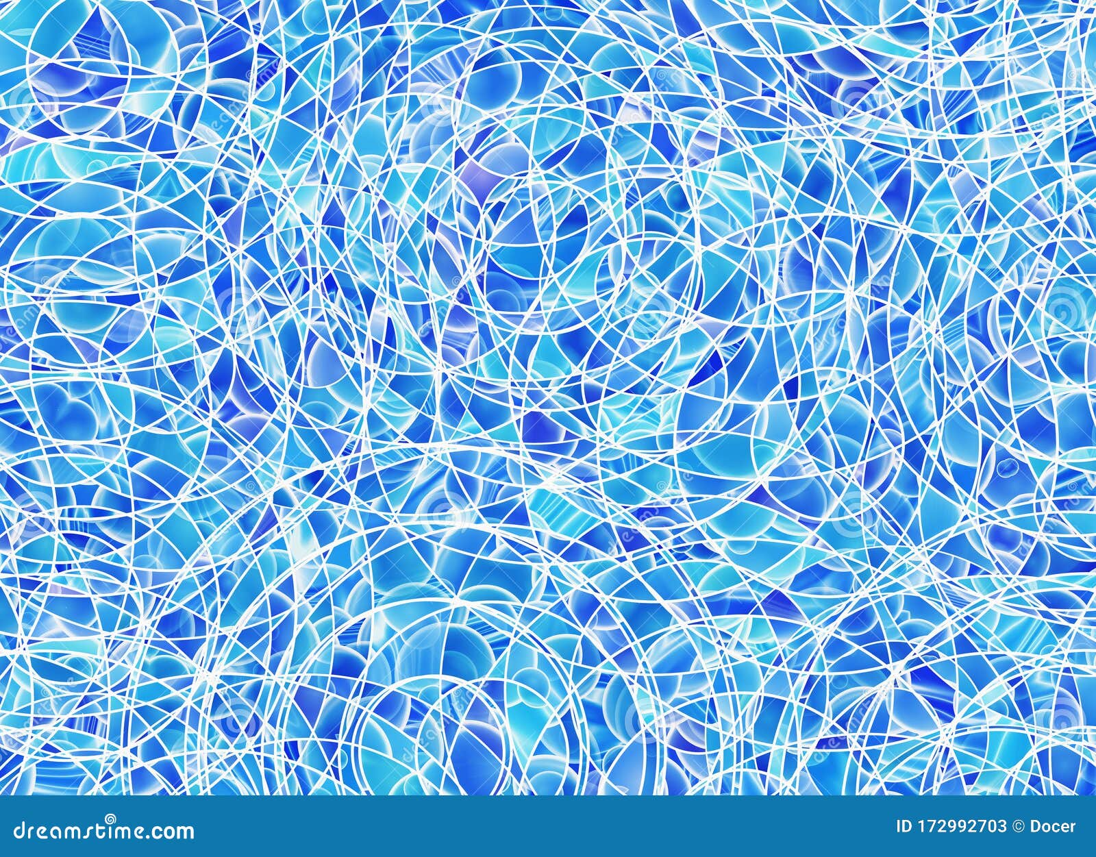 Many Tangled Lines on Blue Backgrounds Stock Illustration ...