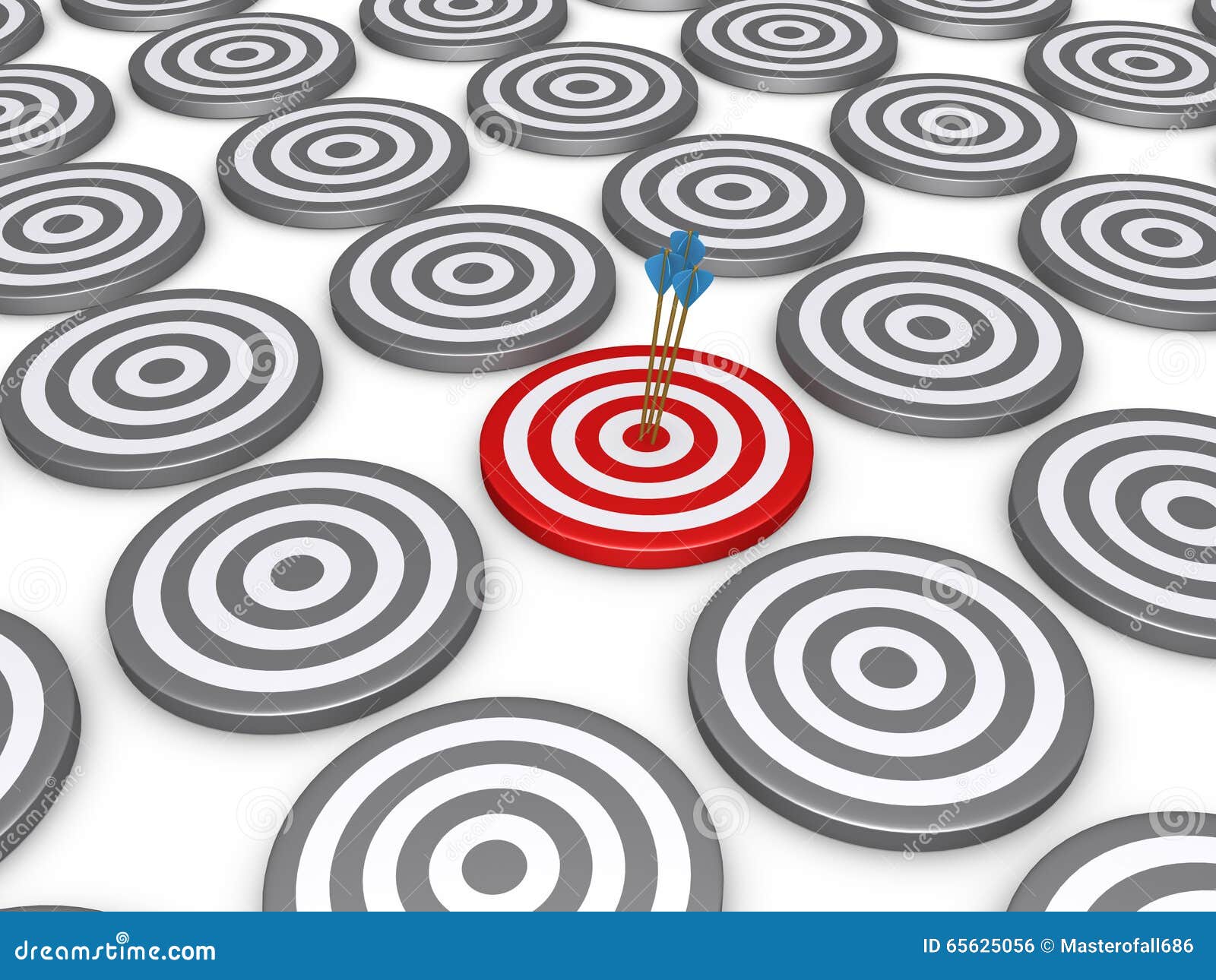 Many targets one right stock illustration. Illustration of archery ...