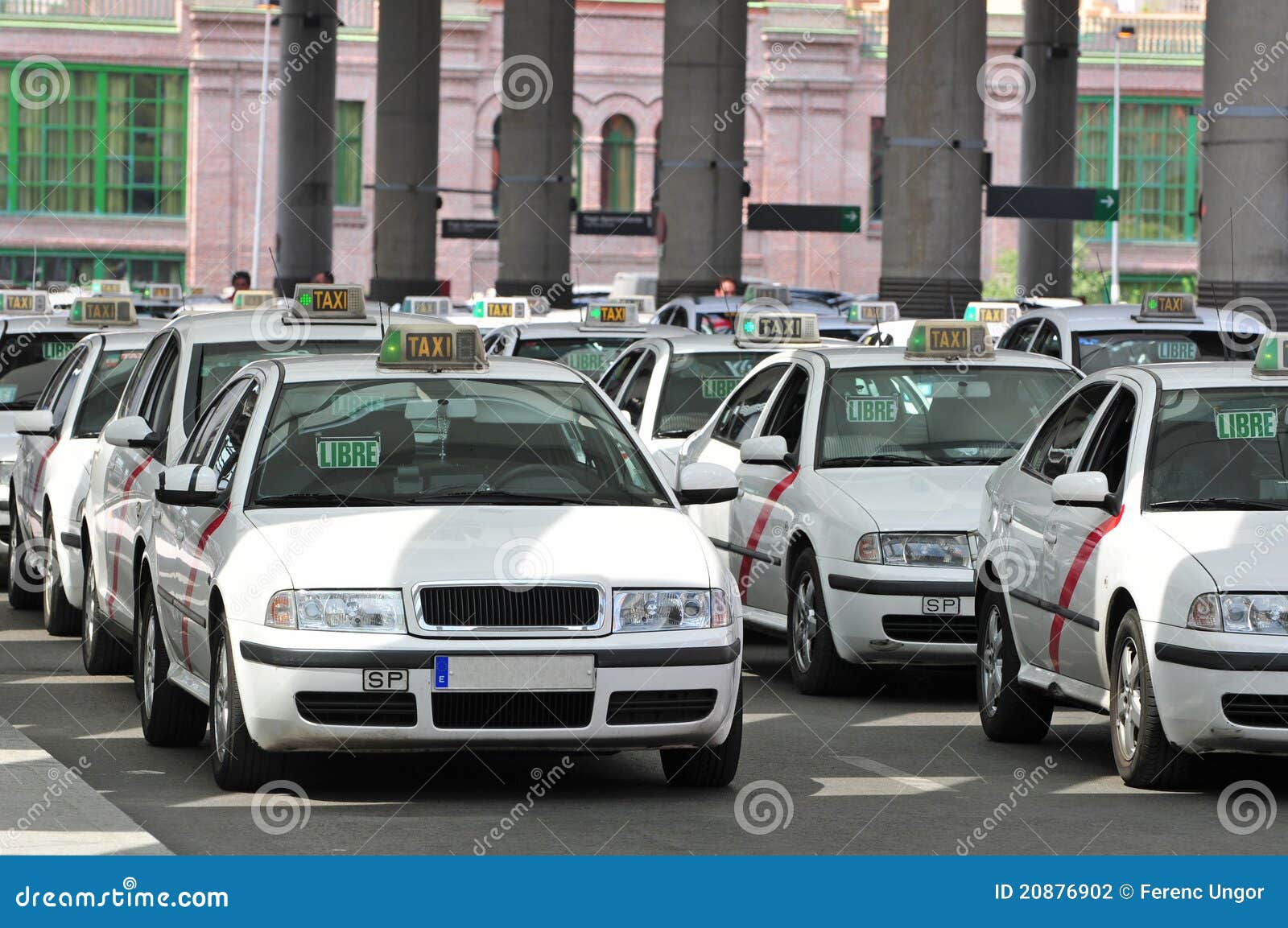 Many Taxis Waiting for Passenger Stock Photo - Image of transportation ...