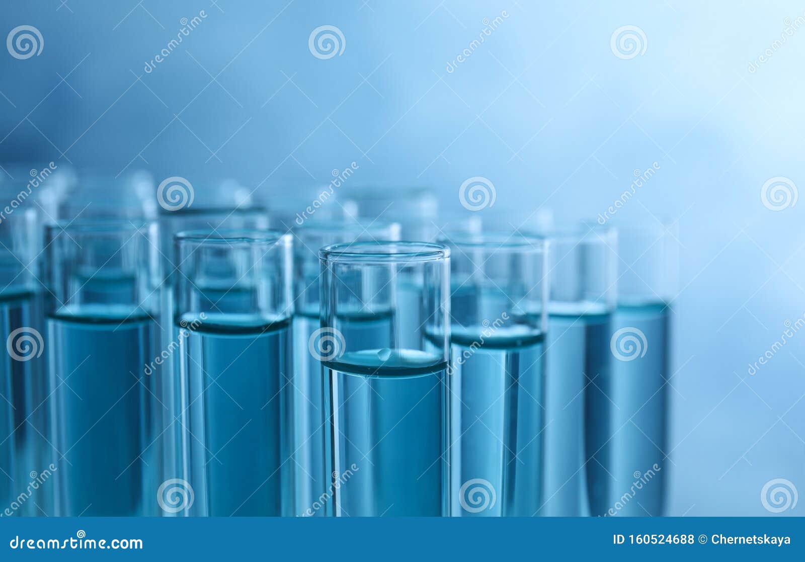 Many Test Tubes with Liquid Samples, Closeup Stock Photo - Image of ...