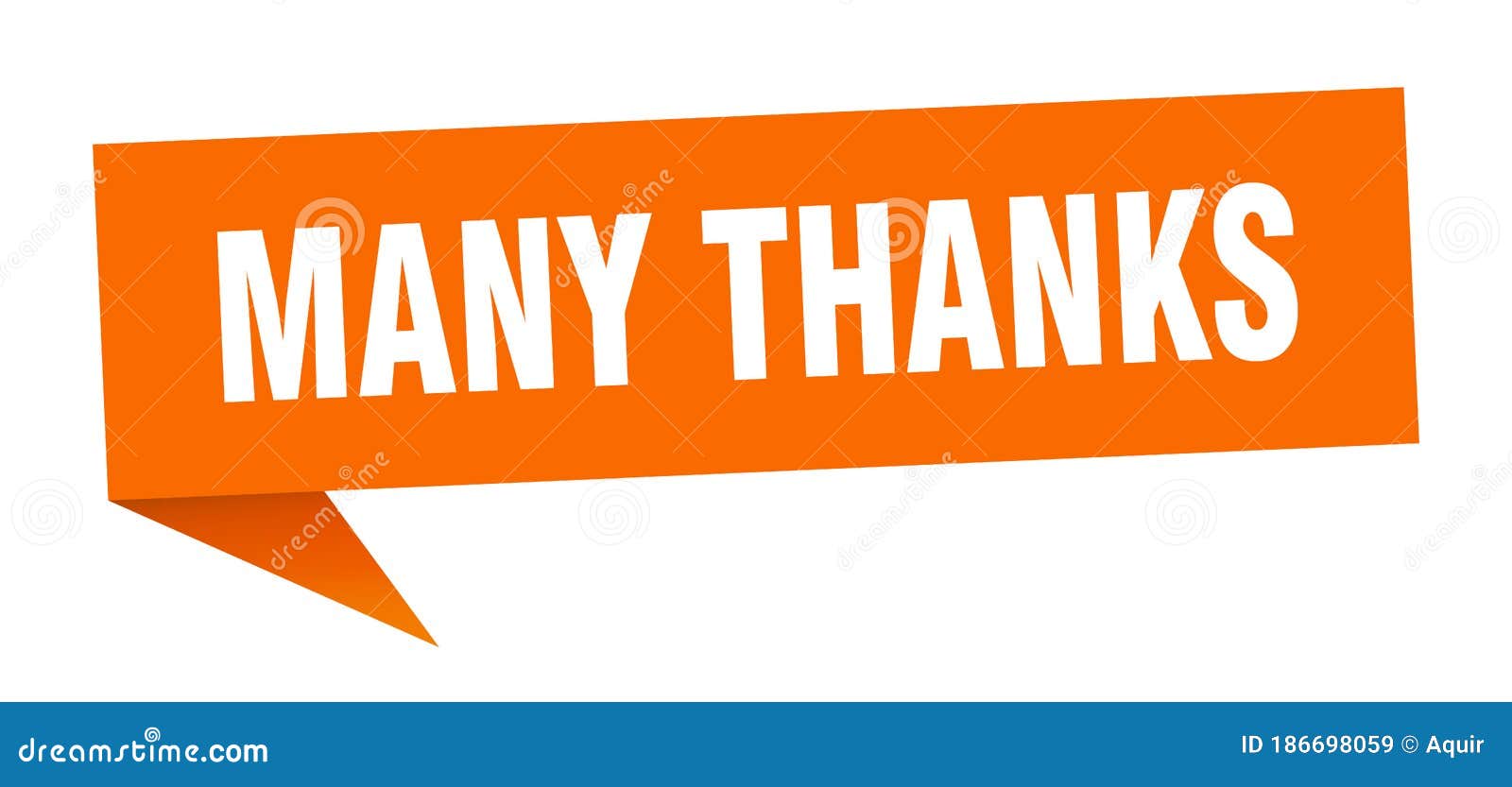 Many Thanks Banner. Many Thanks Speech Bubble Stock Vector ...