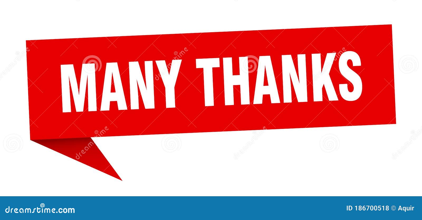 Many Thanks Banner. Many Thanks Speech Bubble Stock Vector ...