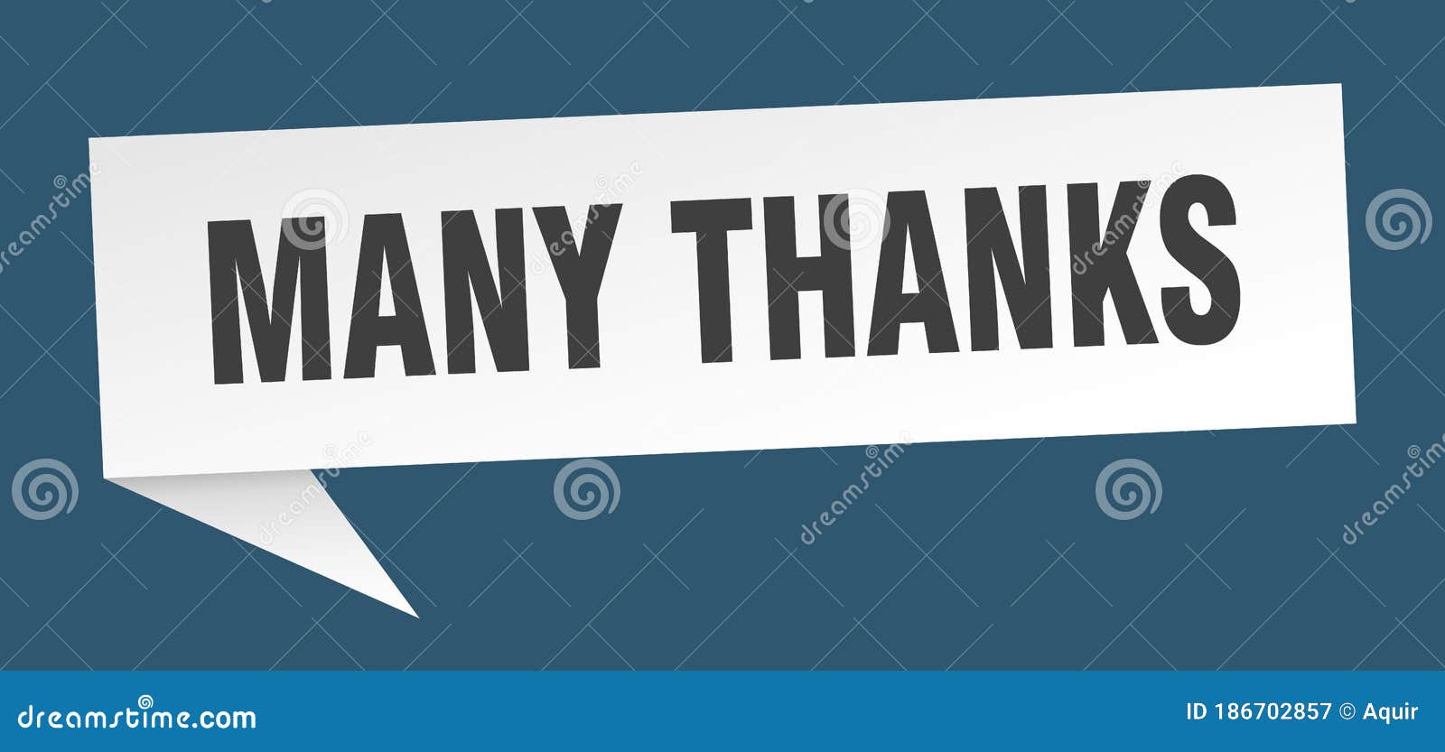 Many Thanks Banner. Many Thanks Speech Bubble Stock Vector ...