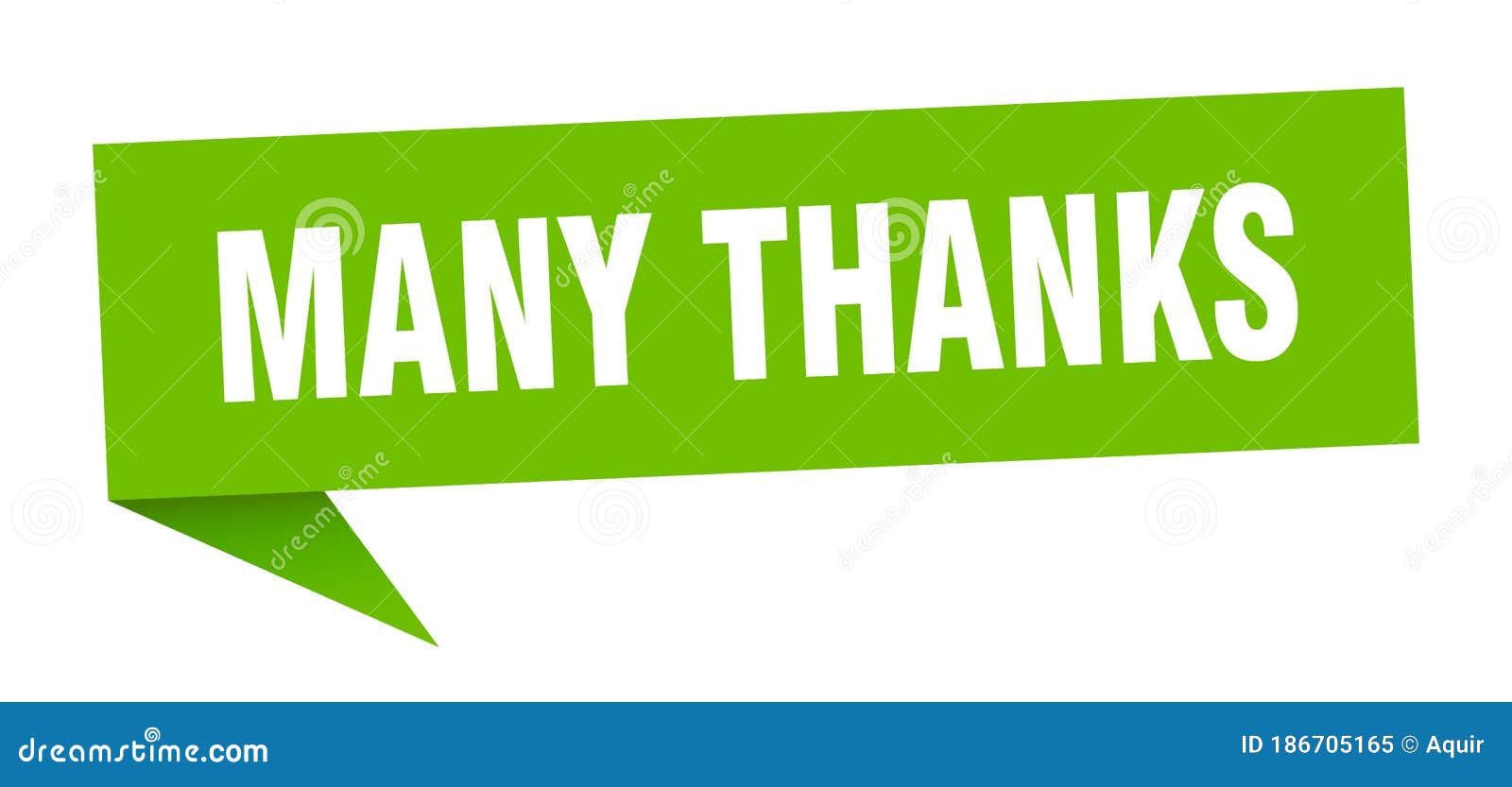 Many Thanks Banner. Many Thanks Speech Bubble Stock Vector ...