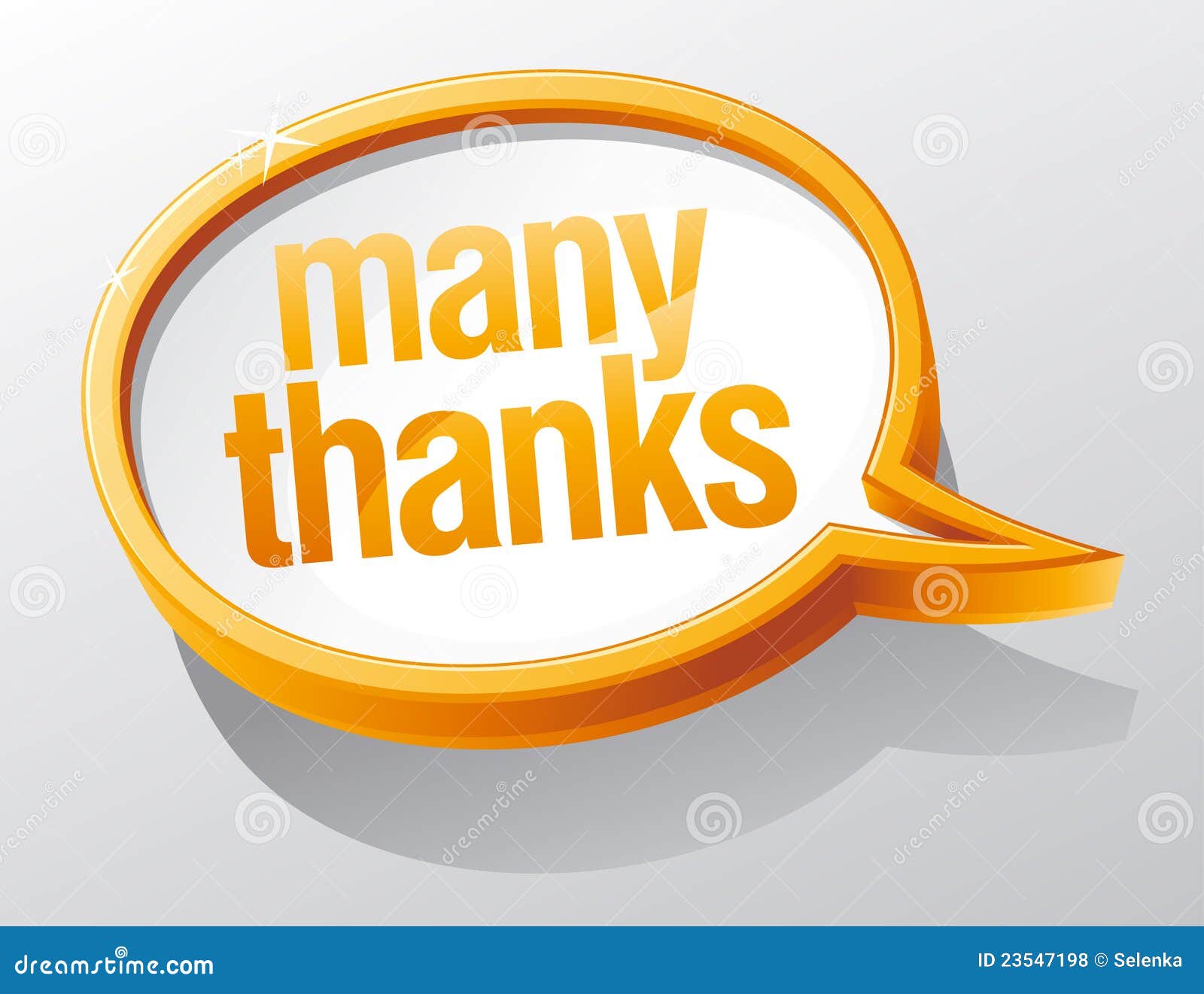 Many thanks speech bubble. stock vector. Illustration of glass - 23547198