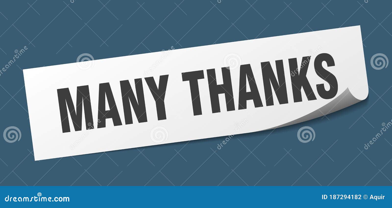 Many Thanks Sticker. Many Thanks Square Isolated Sign Stock Vector ...