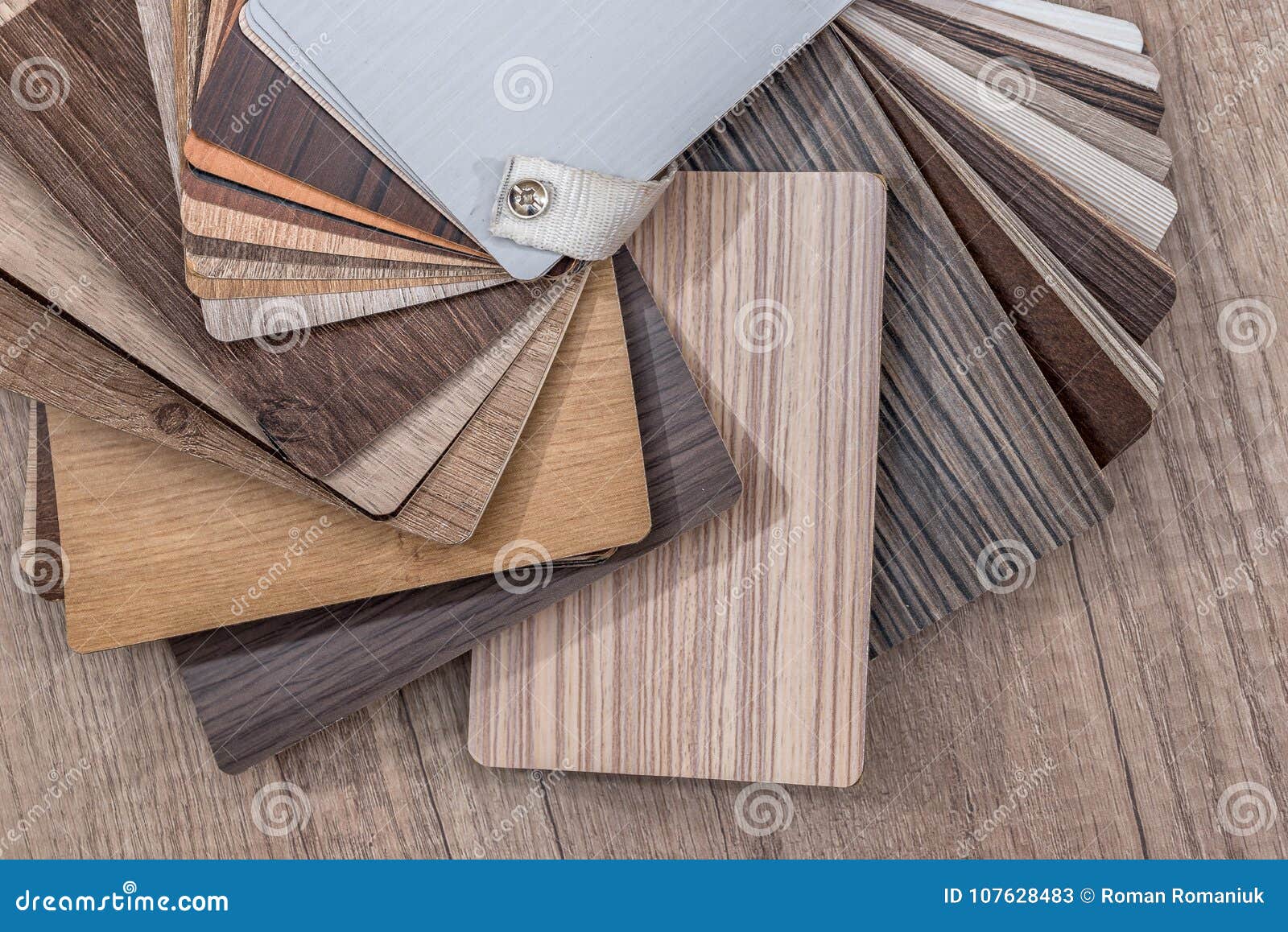 Wooden Samples Of Different Types Of Material. Stock Photography ...