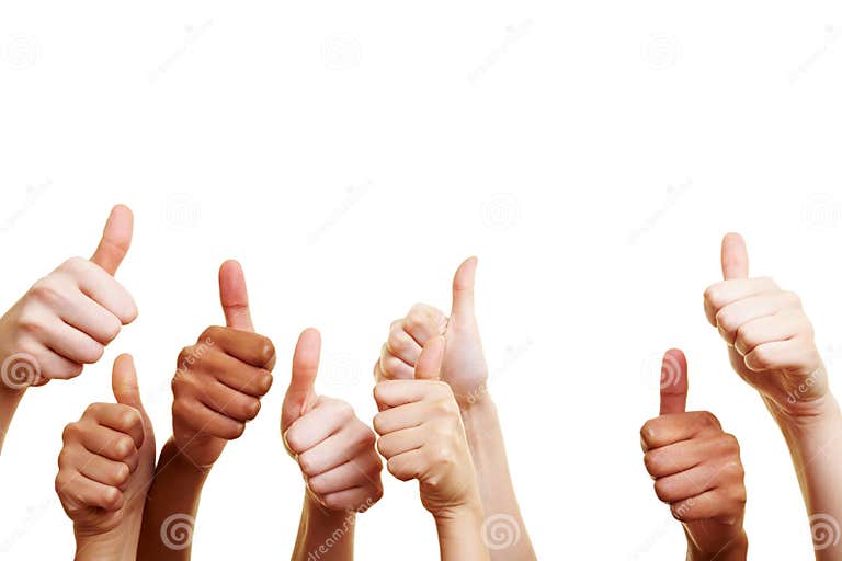 Many thumbs up stock image. Image of hands, people, friendship - 14879099