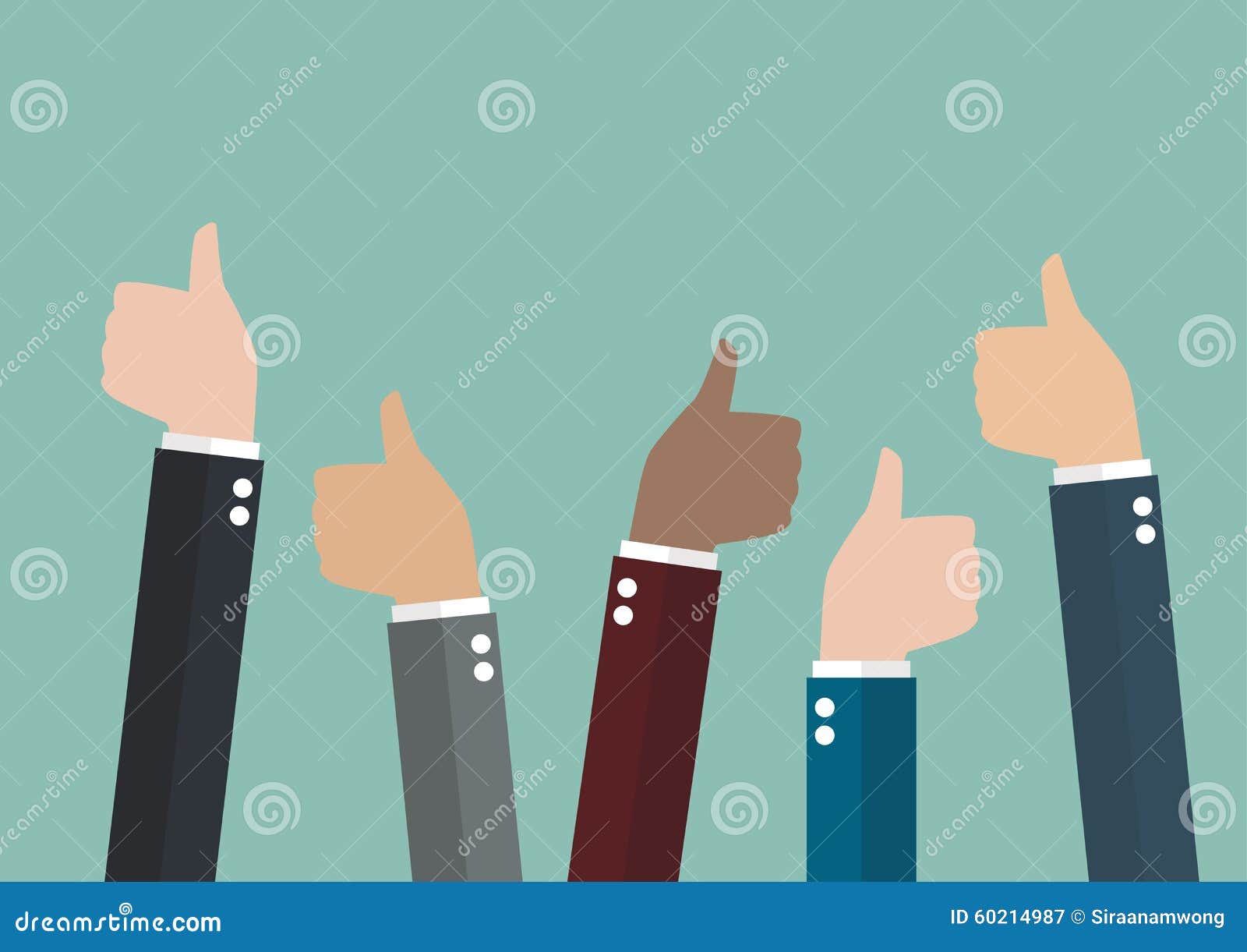 Many thumbs up stock vector. Illustration of congratulations - 60214987