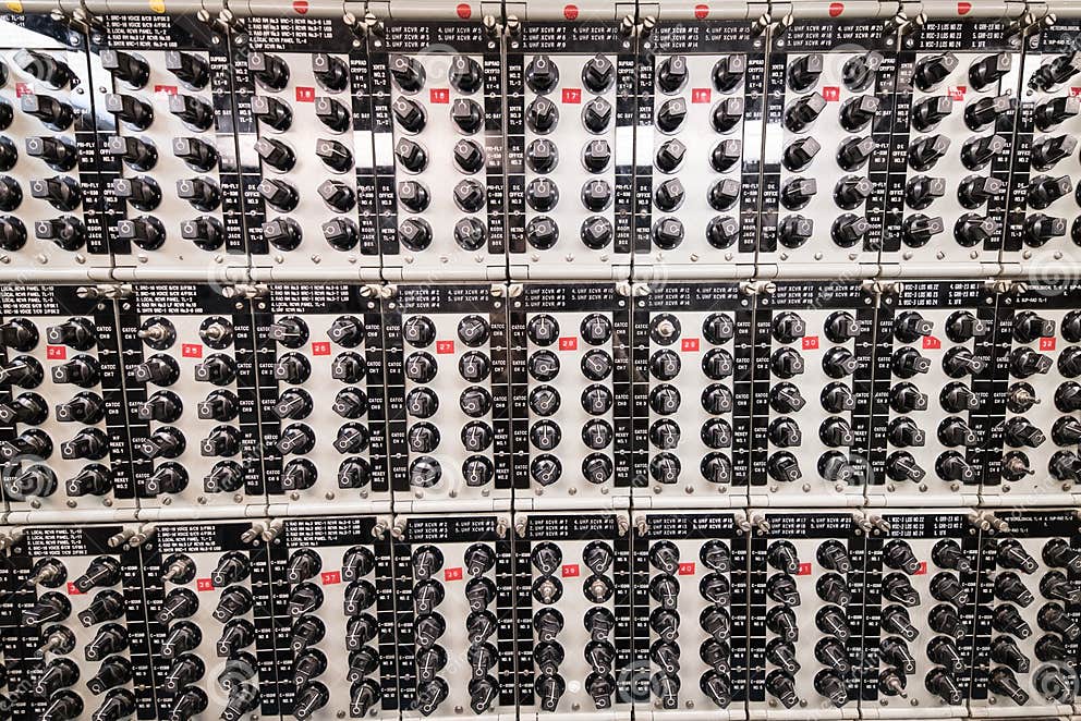 Many Toggle Switches for Radio Frequency Control. Stock Photo - Image ...