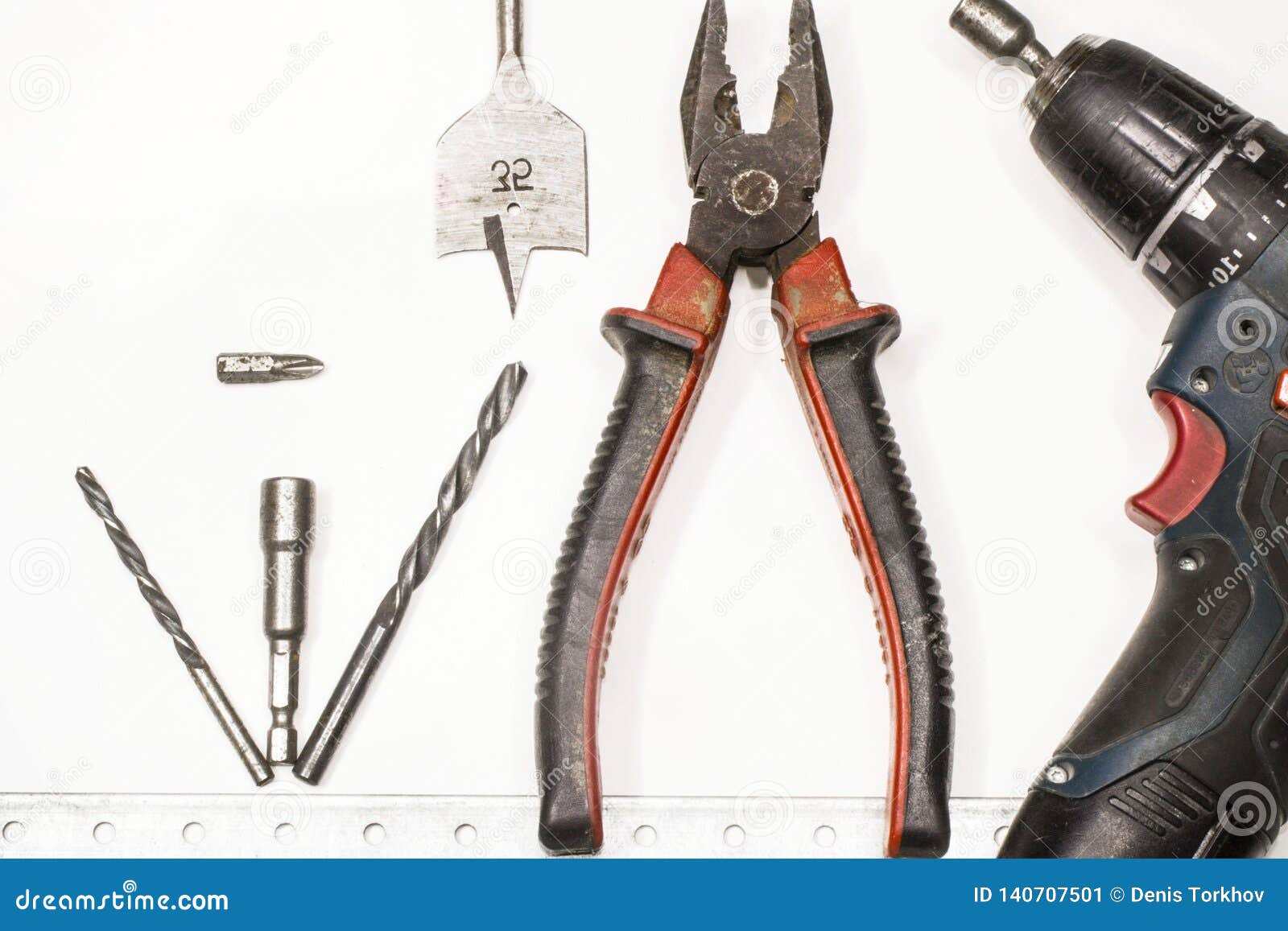 Many Tools Isolated on White Background Stock Image - Image of home ...