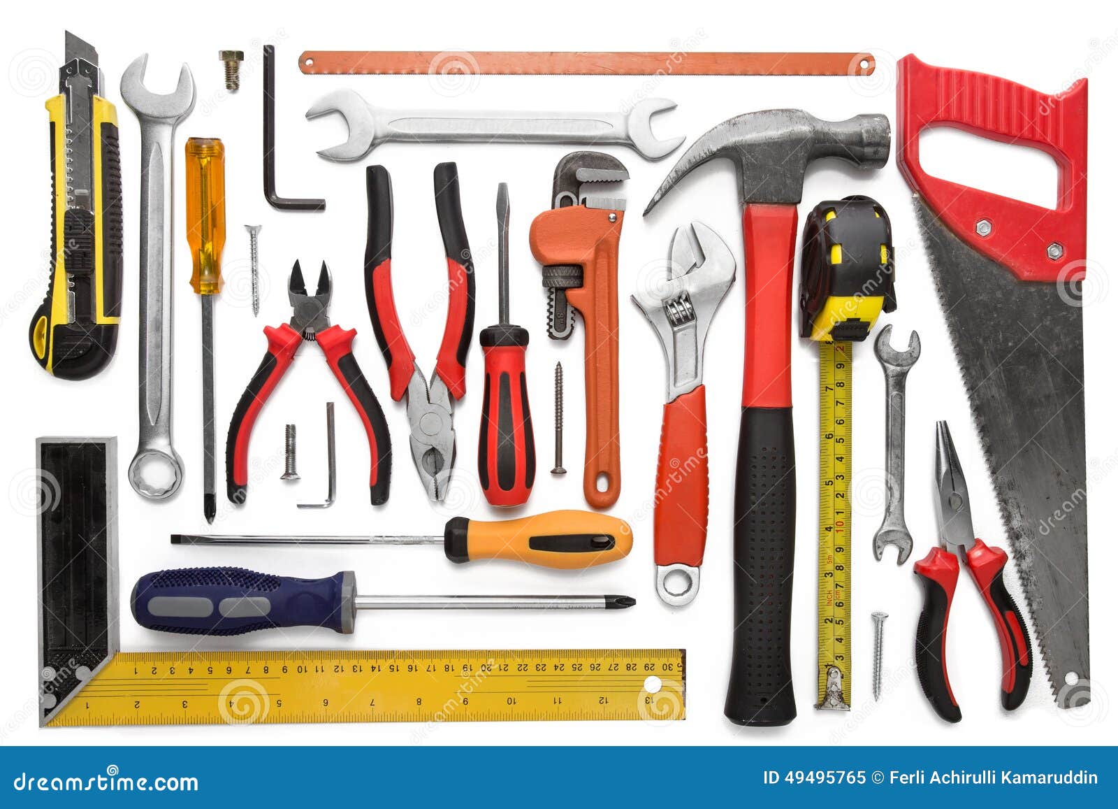 Many Tools On The Scratched Metal Background Royalty-Free Stock Photo ...