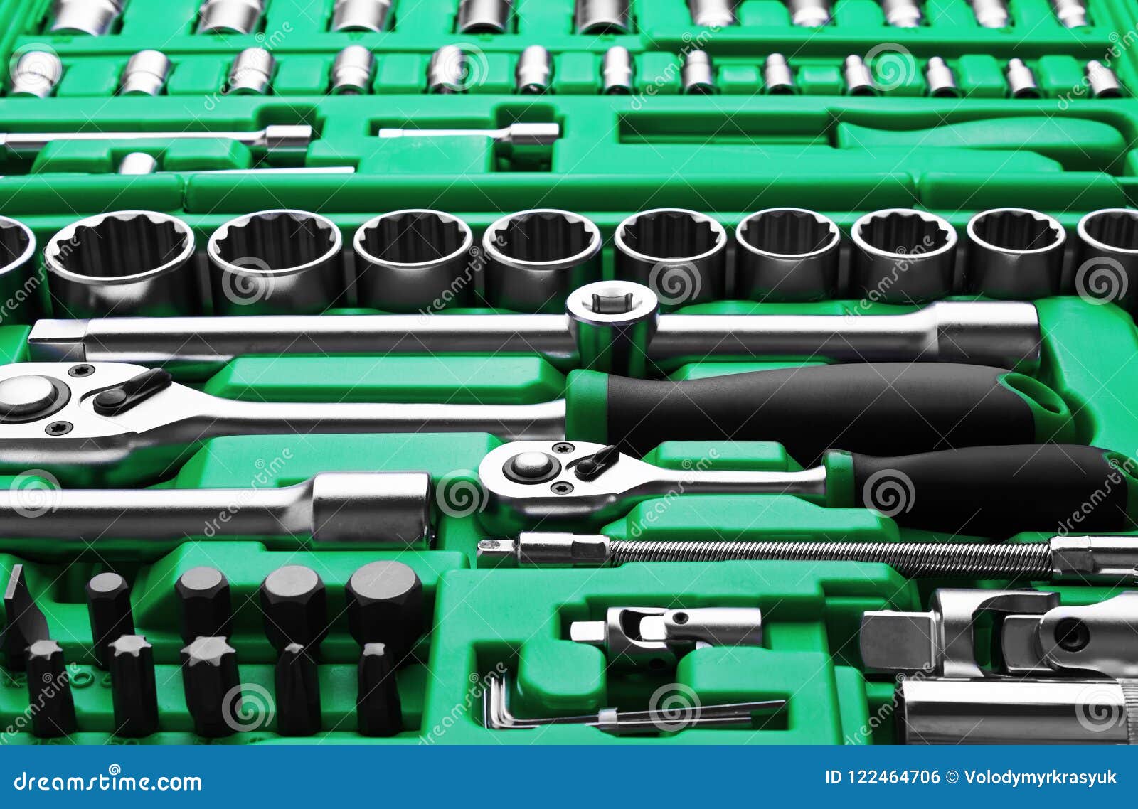 Many Tools in tool box stock photo. Image of improvement - 122464706