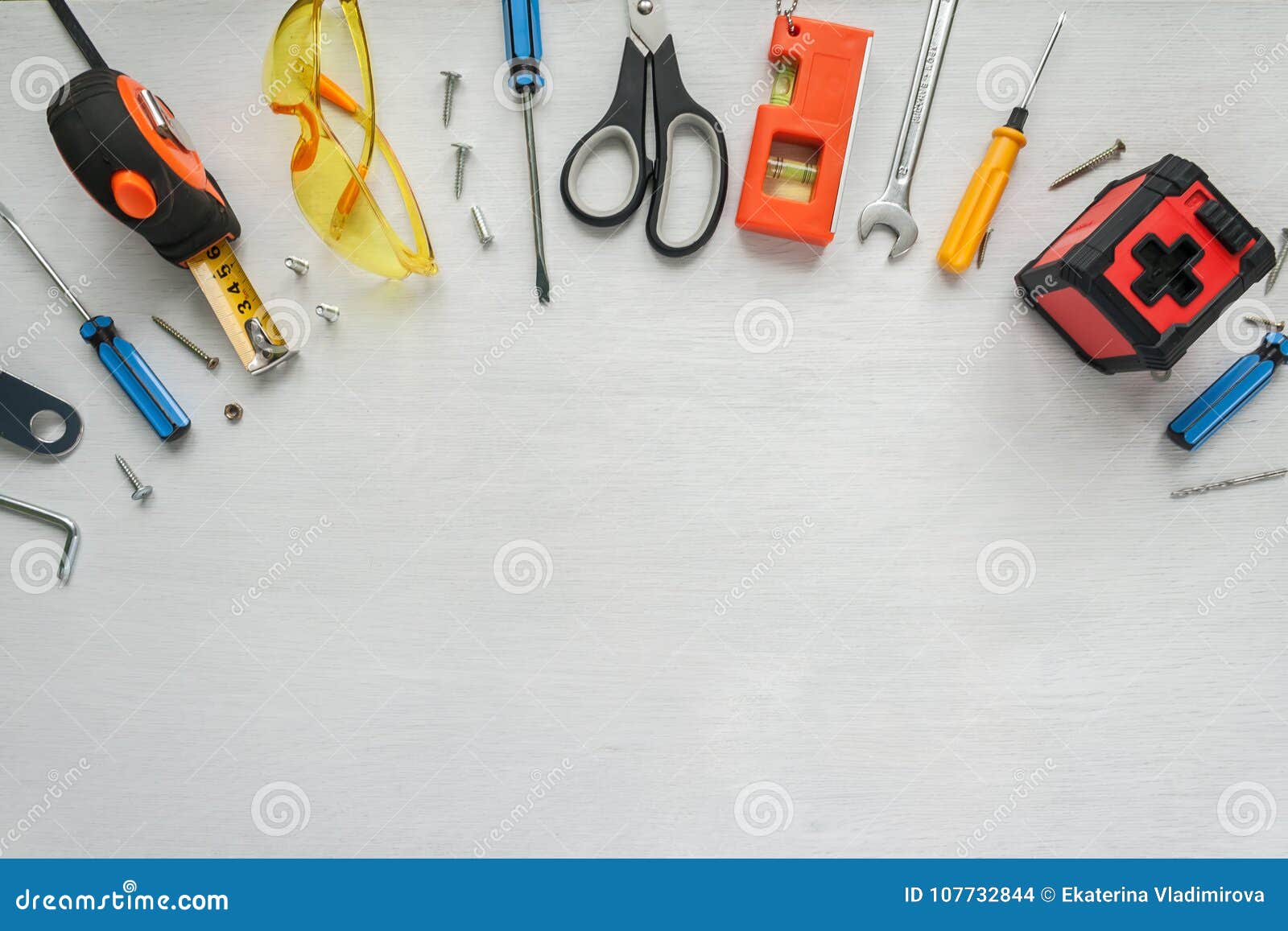 Many Tools on White Background Stock Photo - Image of tool, background ...