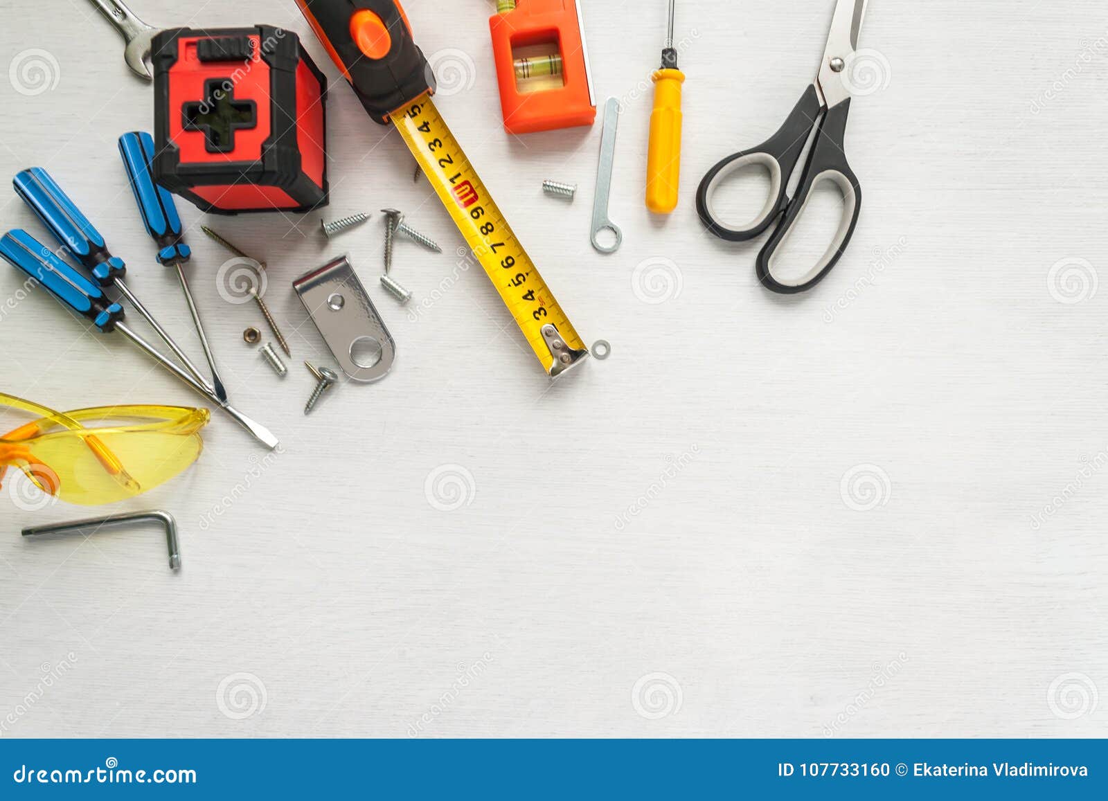 Many Tools on White Background Stock Photo - Image of industrial ...