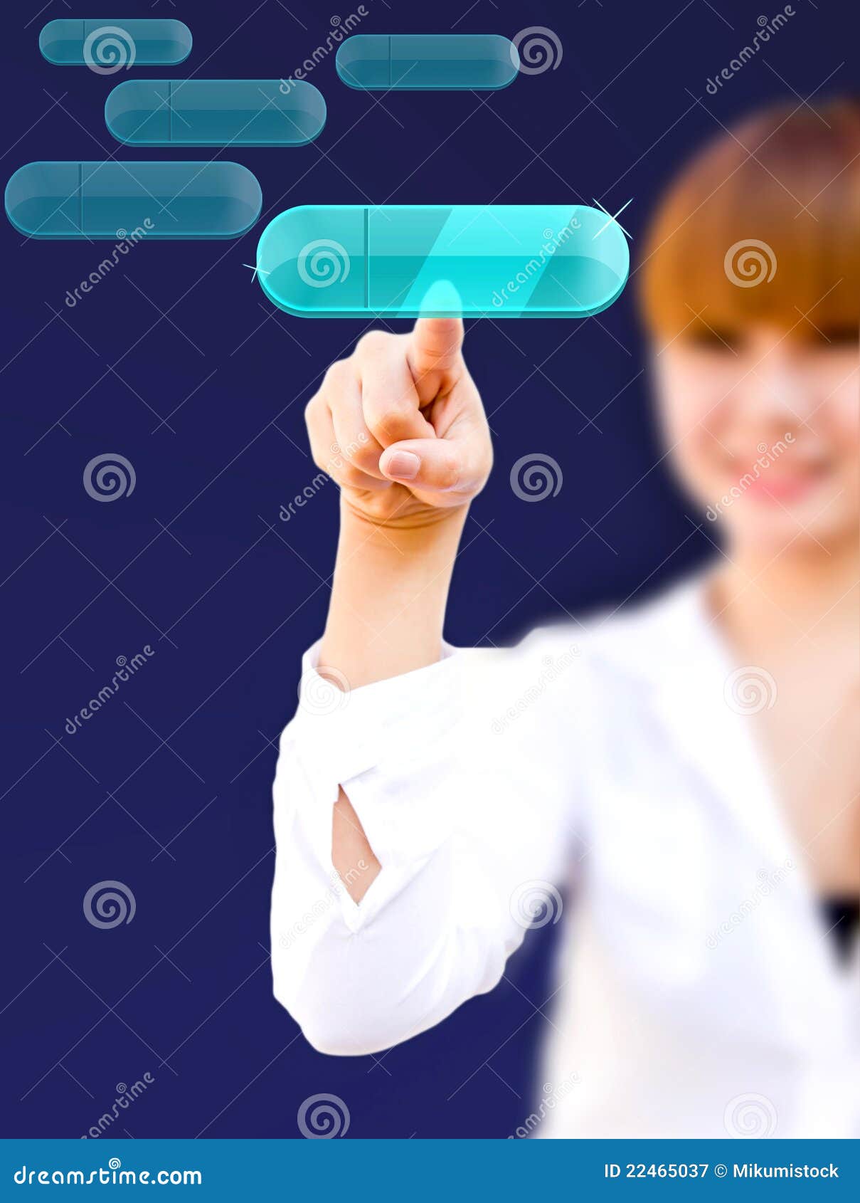 Many Touchscreen Modern Button Stock Image - Image of business, girl ...
