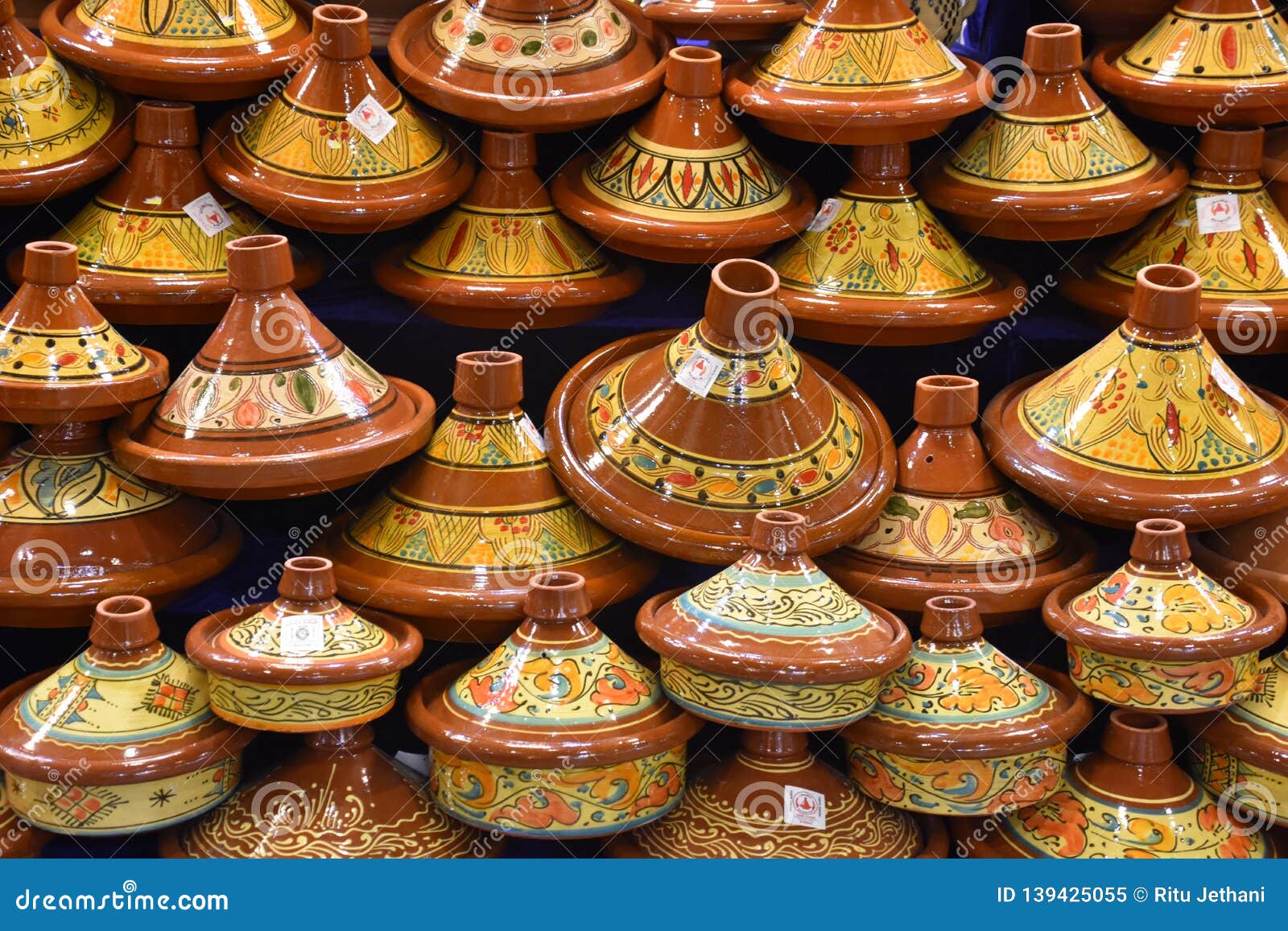 Moroccan Tagines editorial image. Image of bazaar, traditional - 139425055