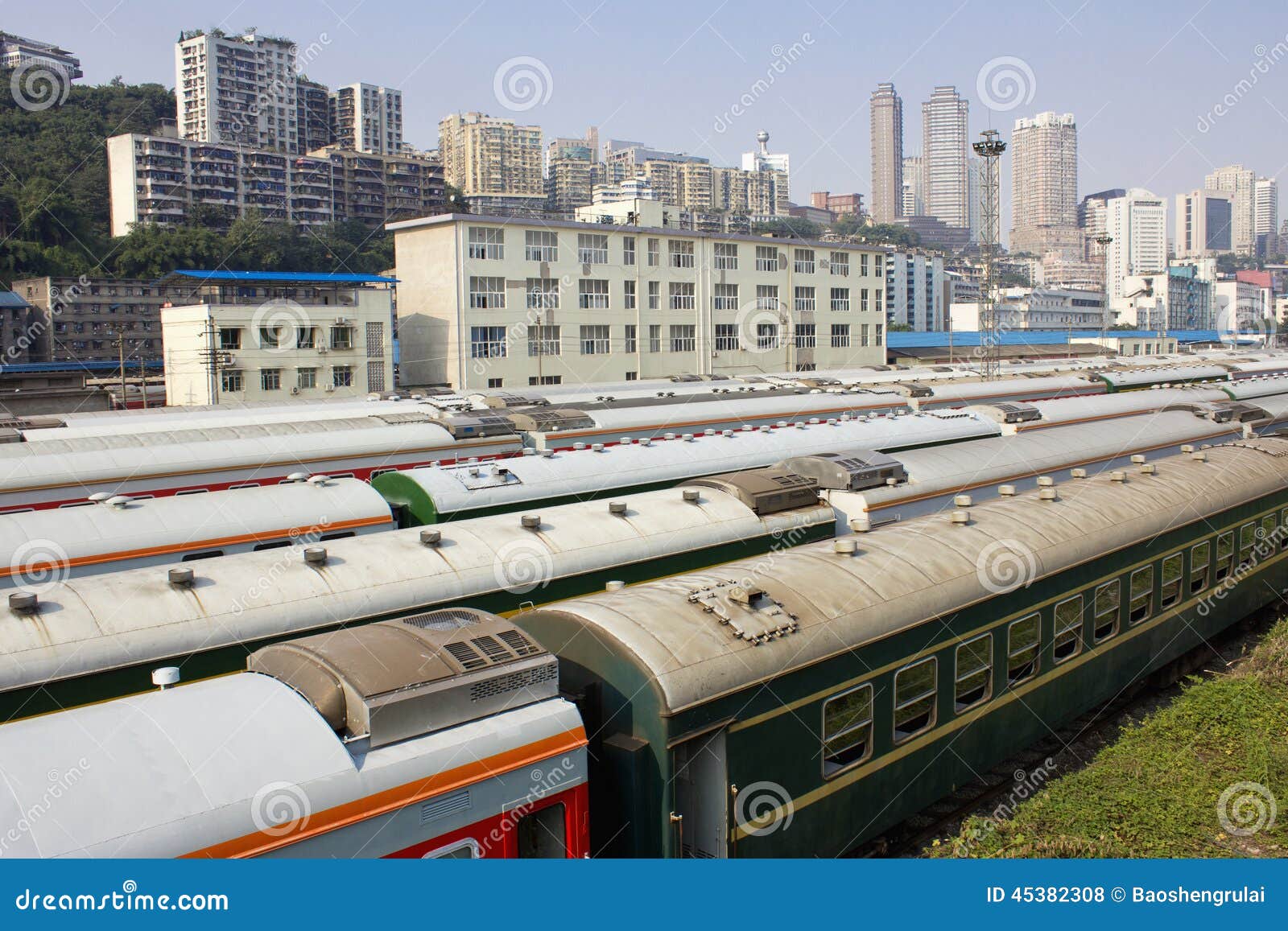 Many trains stock photo. Image of engine, fast, business - 45382308